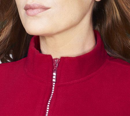 Quacker Factory Bling in the Holidays Fleece Vest & T-shirt Set - QVC.com