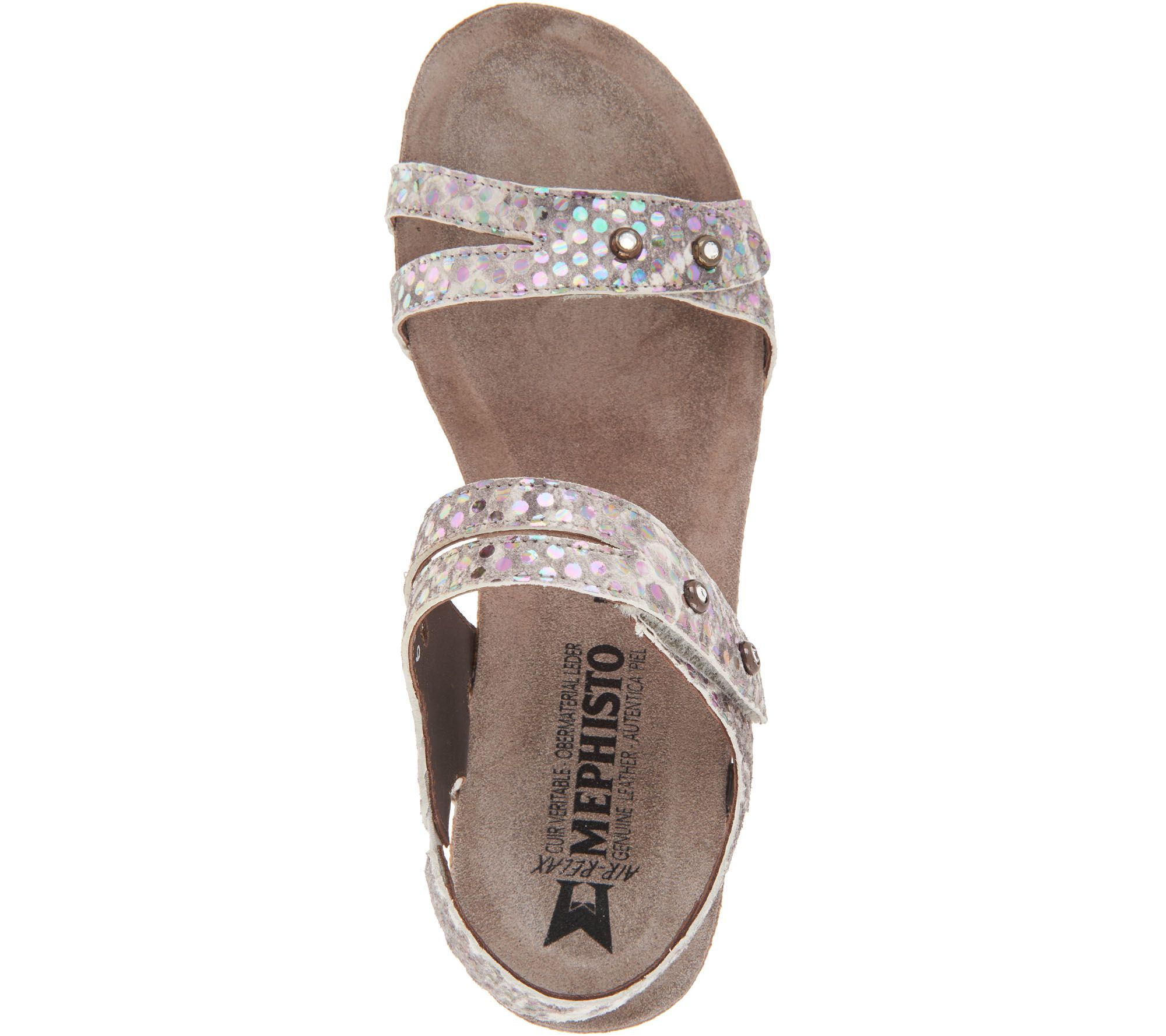 MEPHISTO Leather Double Strap Wedges - Minoa - QVC.com