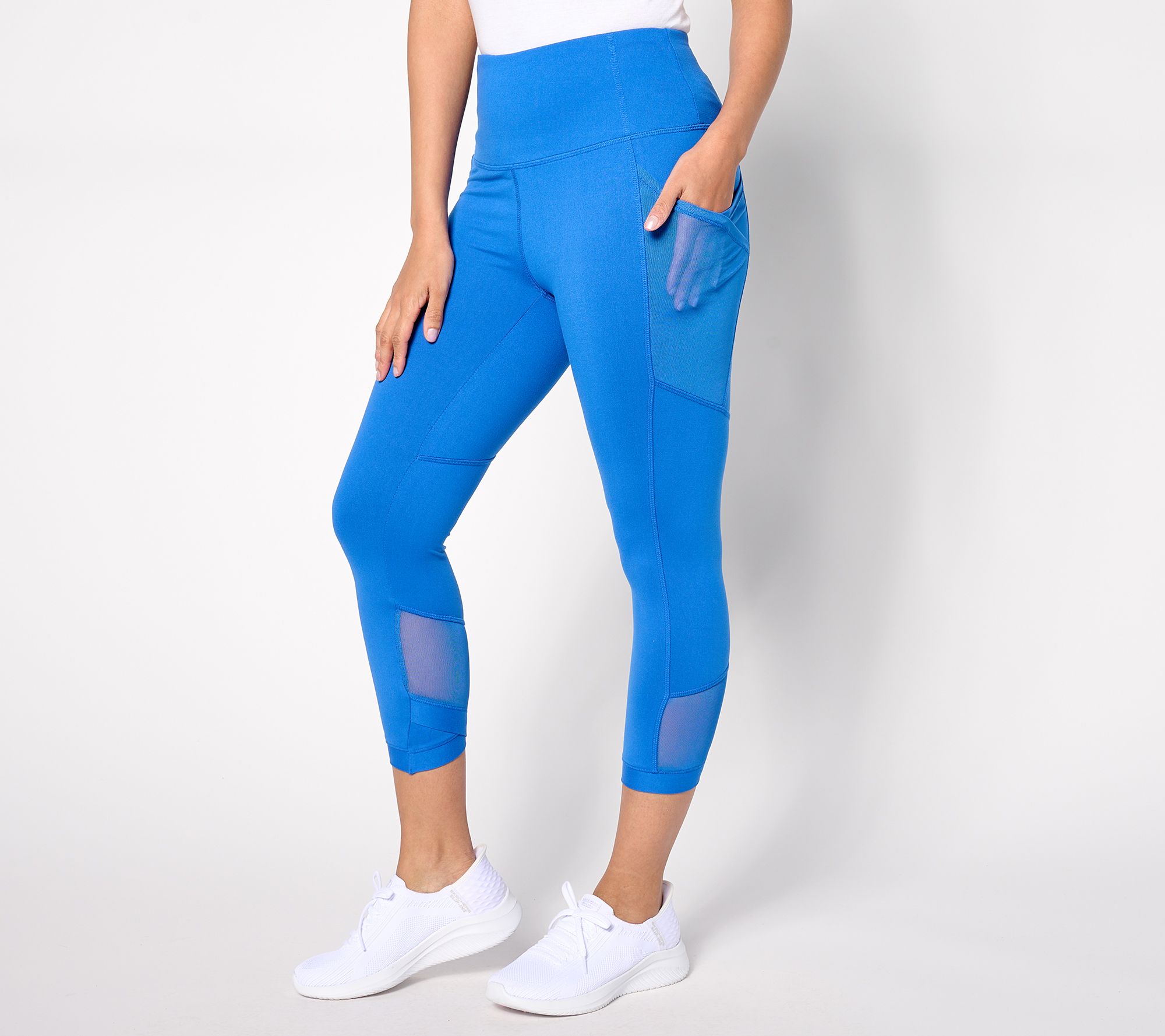 "As Is" Belle Body by Kim Gravel Reg Mesh Phone Pocket Crop Legging ...