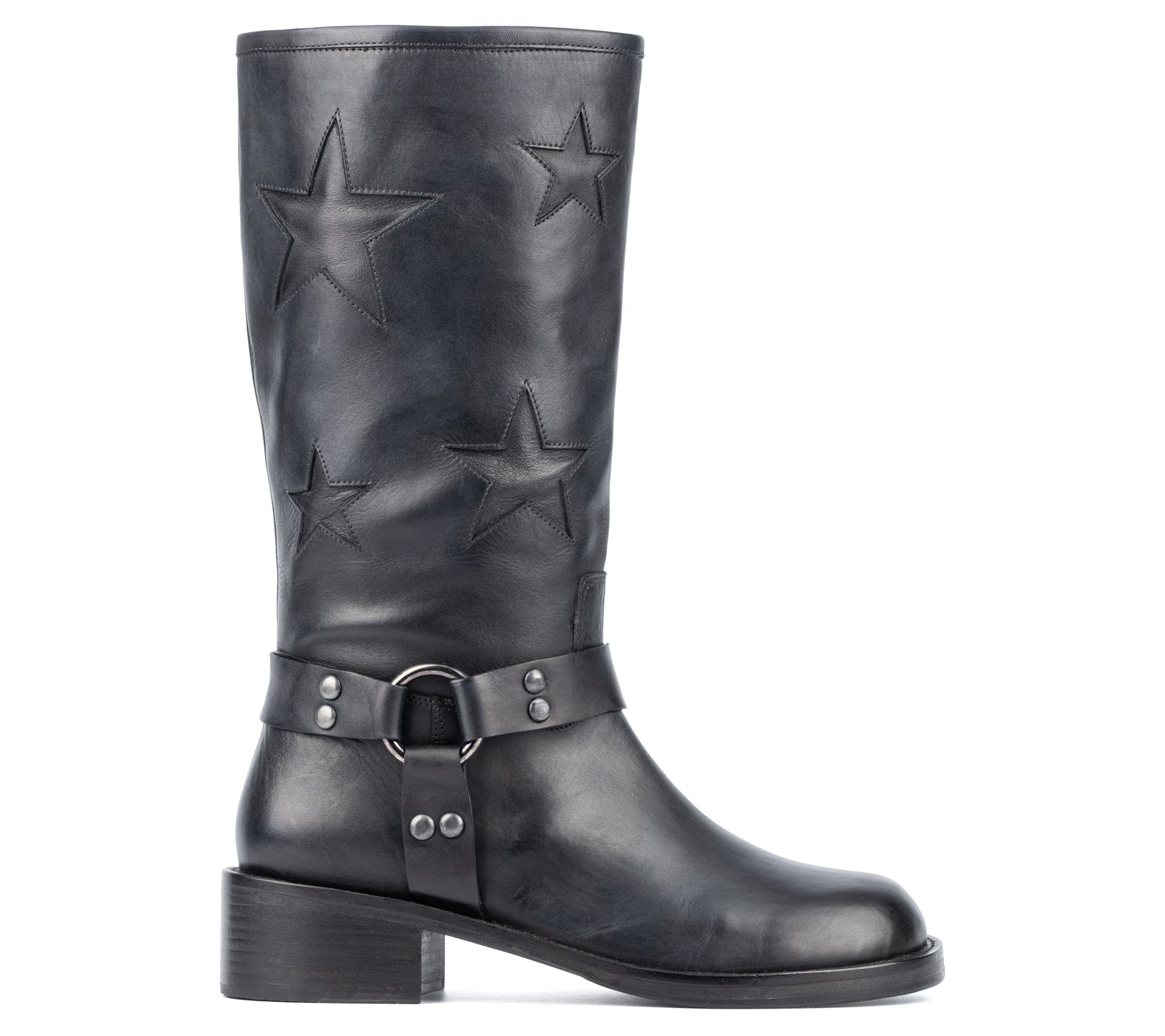 Vintage Foundry Co. Women's Mathilde Leather Mid Calf Boots - QVC.com