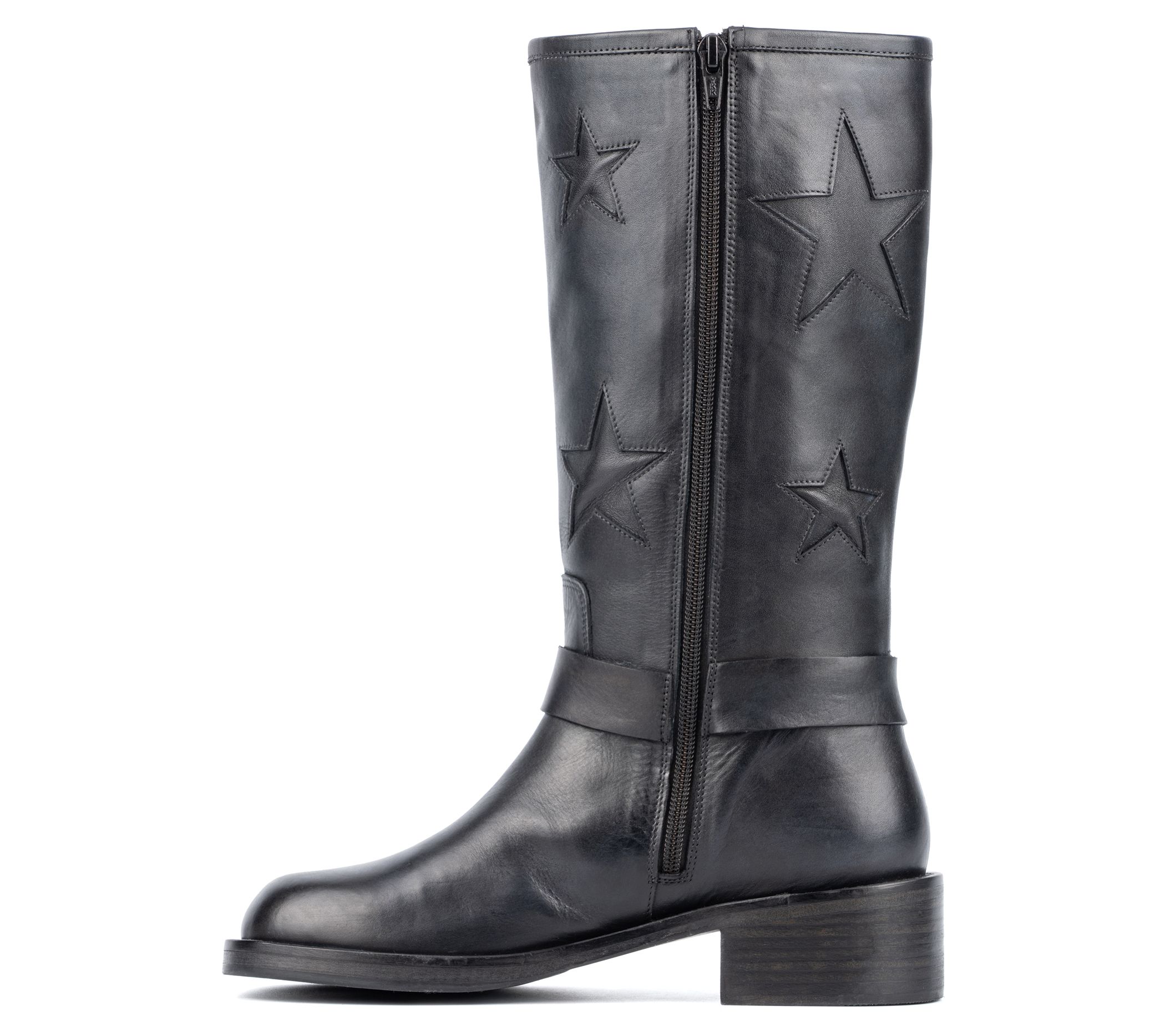 Vintage Foundry Co. Women's Mathilde Leather Mid Calf Boots - QVC.com