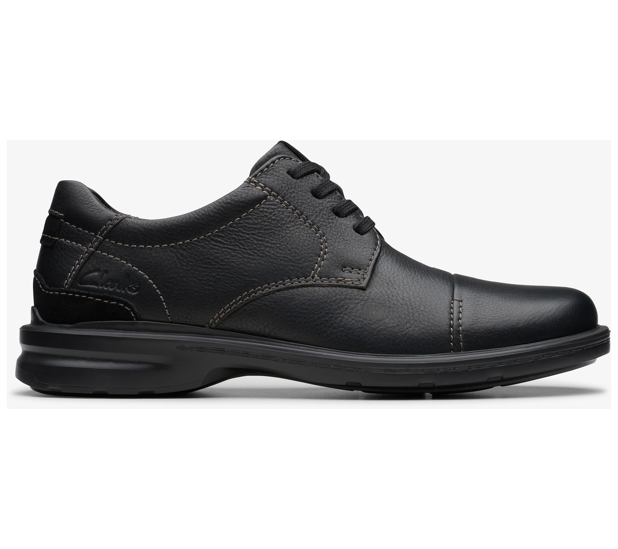 Clarks Collection Men's Leather Lace-Up Oxford-Gessler Cap - QVC.com