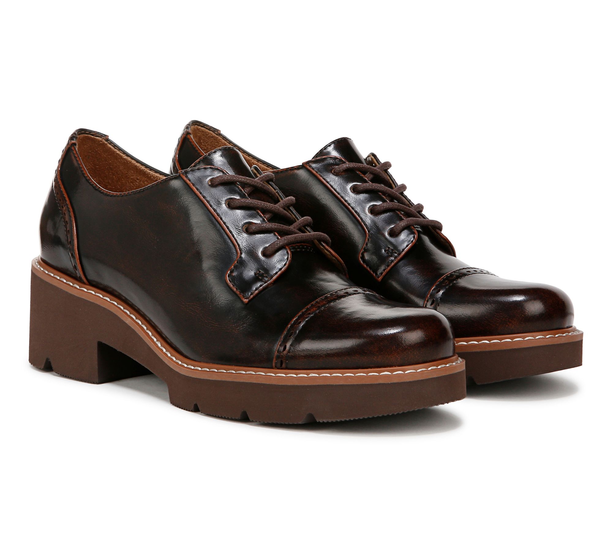 Naturalizer Lace Up Lug Sole Oxfords - Cabaret Lace - QVC.com