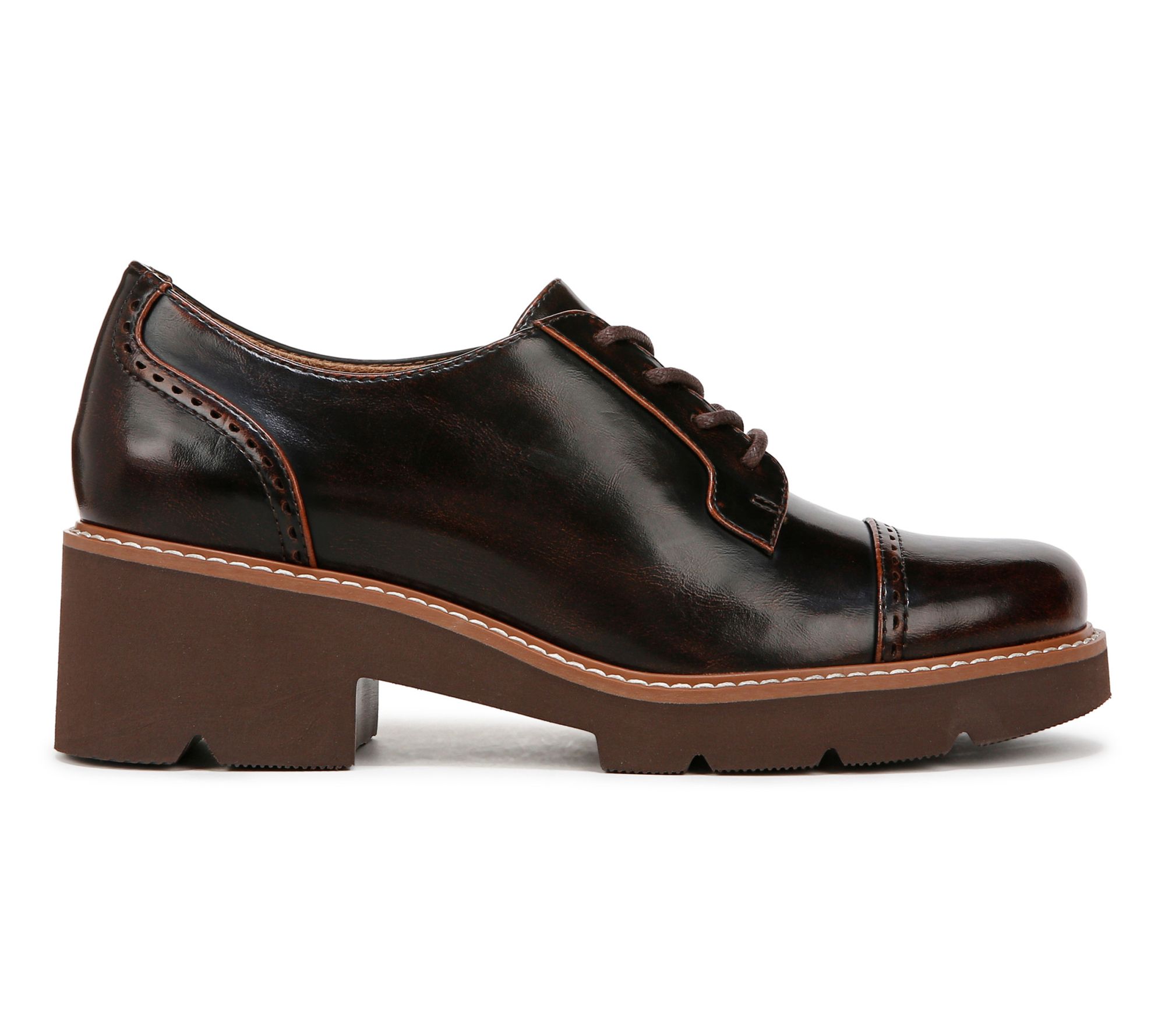 Naturalizer Lace Up Lug Sole Oxfords - Cabaret Lace - QVC.com