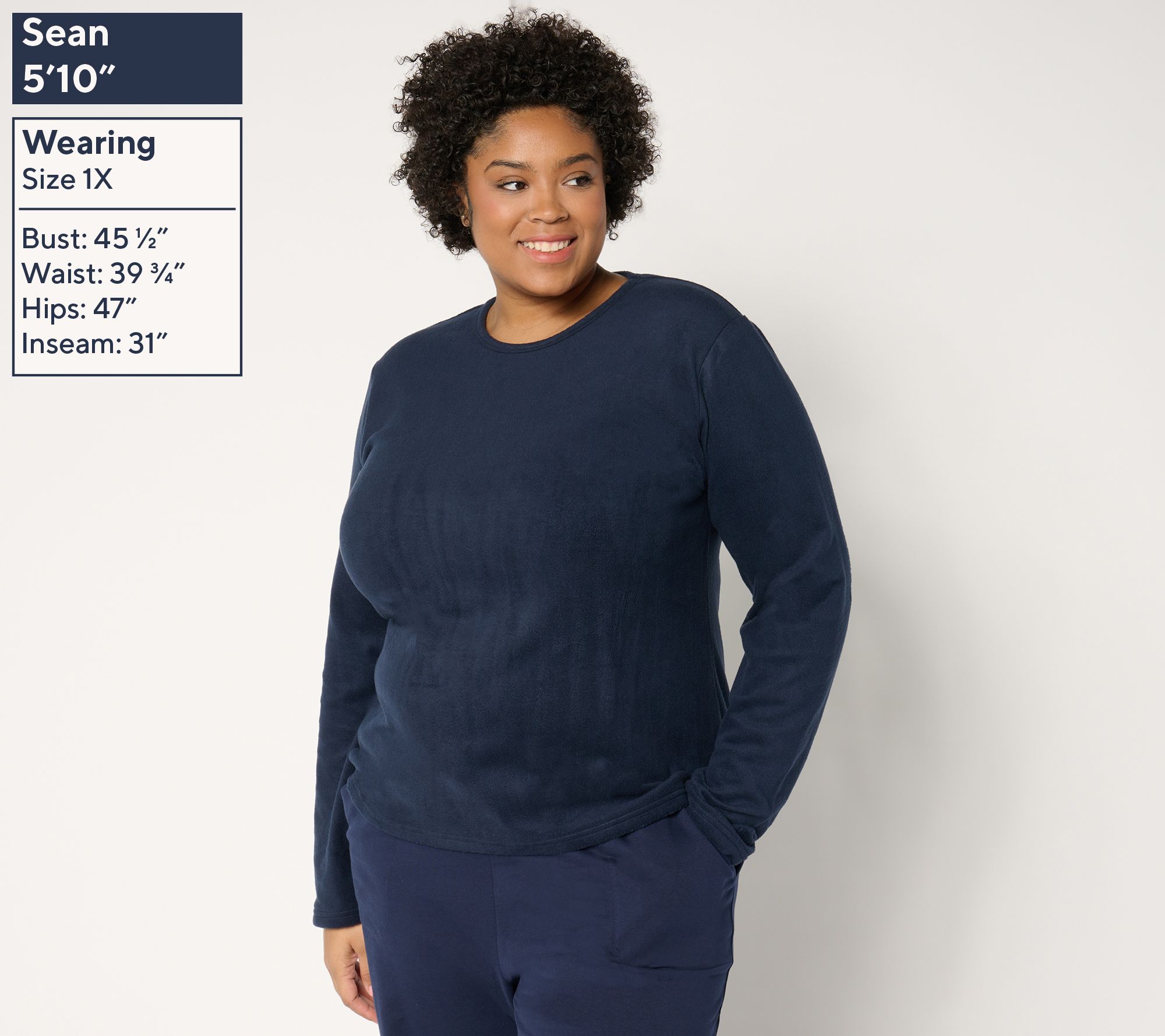 "As Is" Cuddl Duds Base Layers Fleecewear with Stretch Top - QVC.com