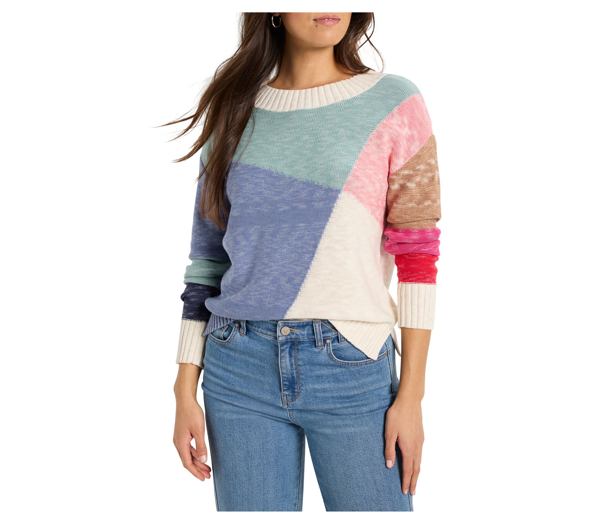 NIC+ZOE Color Crossing Sweater - QVC.com