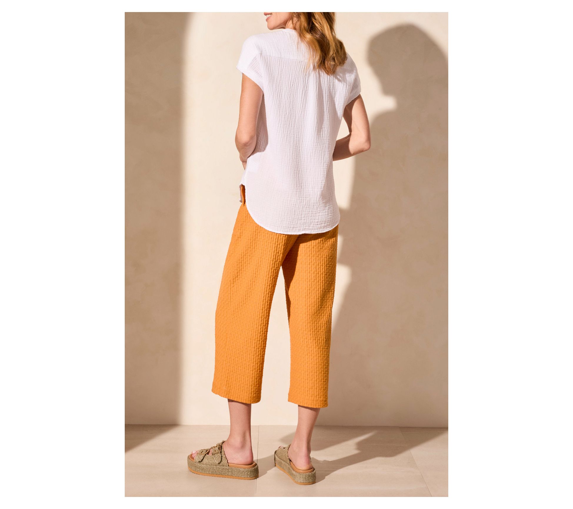 Tribal Vintage Wash Cotton Gauze Cap Sleeve Top - QVC.com