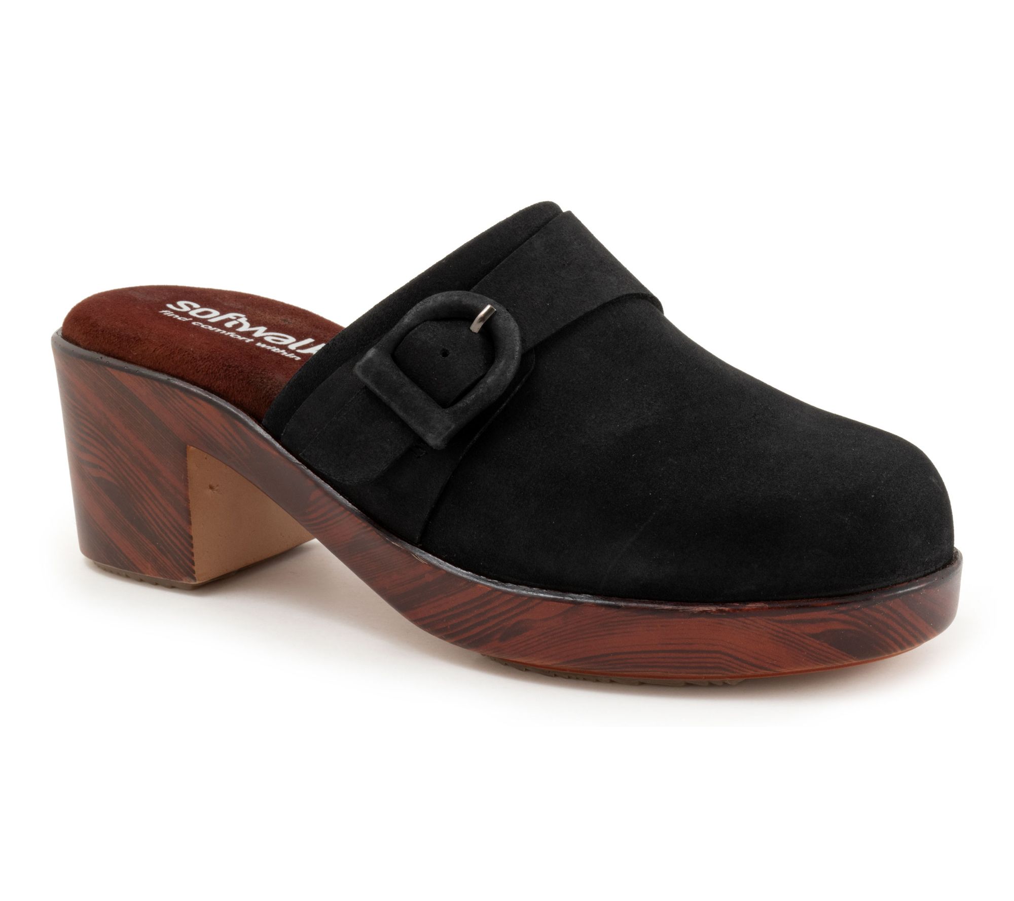 Softwalk Ferrara Leather Clog - QVC.com