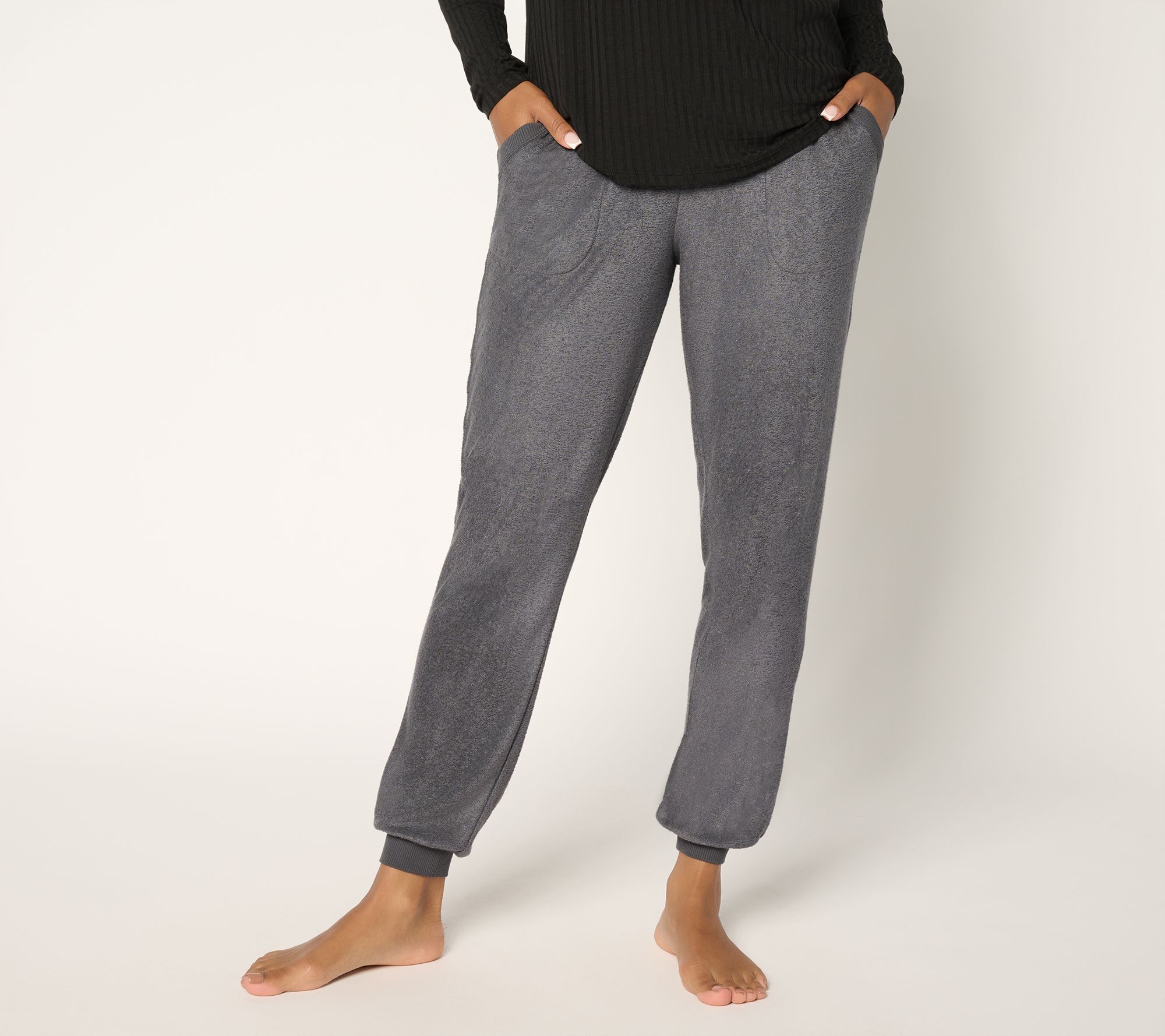"As Is" Modern Soul Comfort Soul Knit Fleece Jogger with Pockets - QVC.com