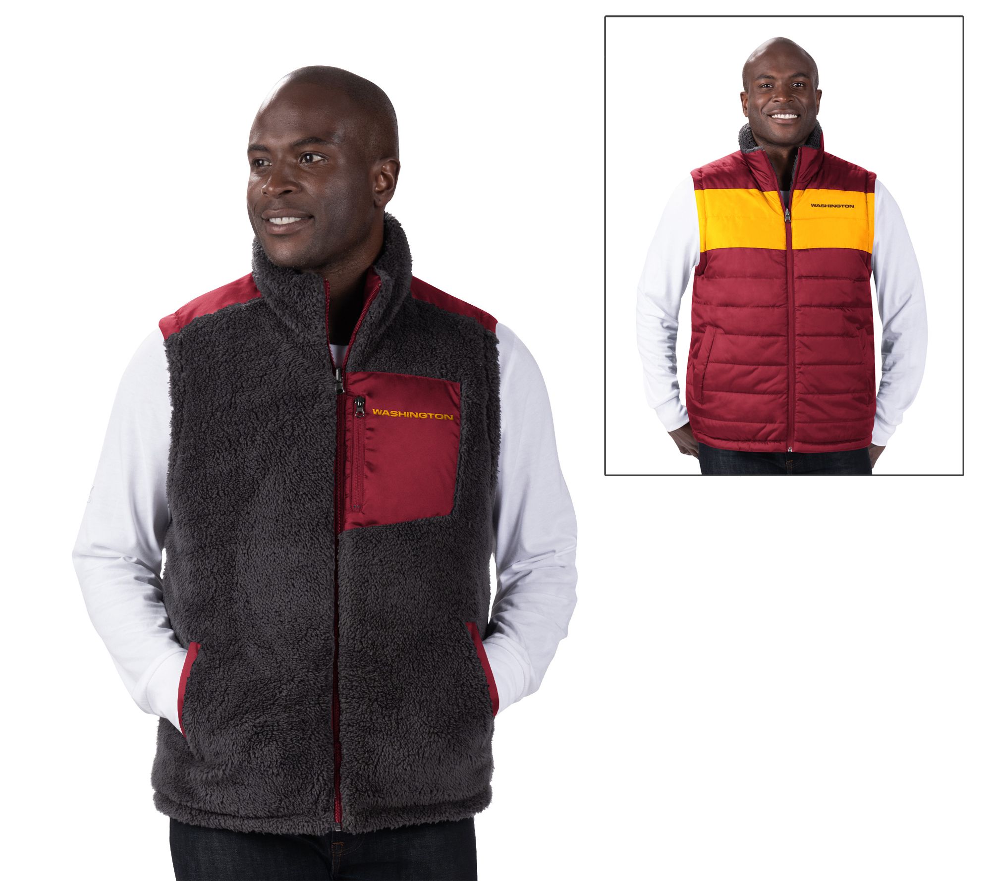 NFL Washington Men's Reversible Vest - QVC.com