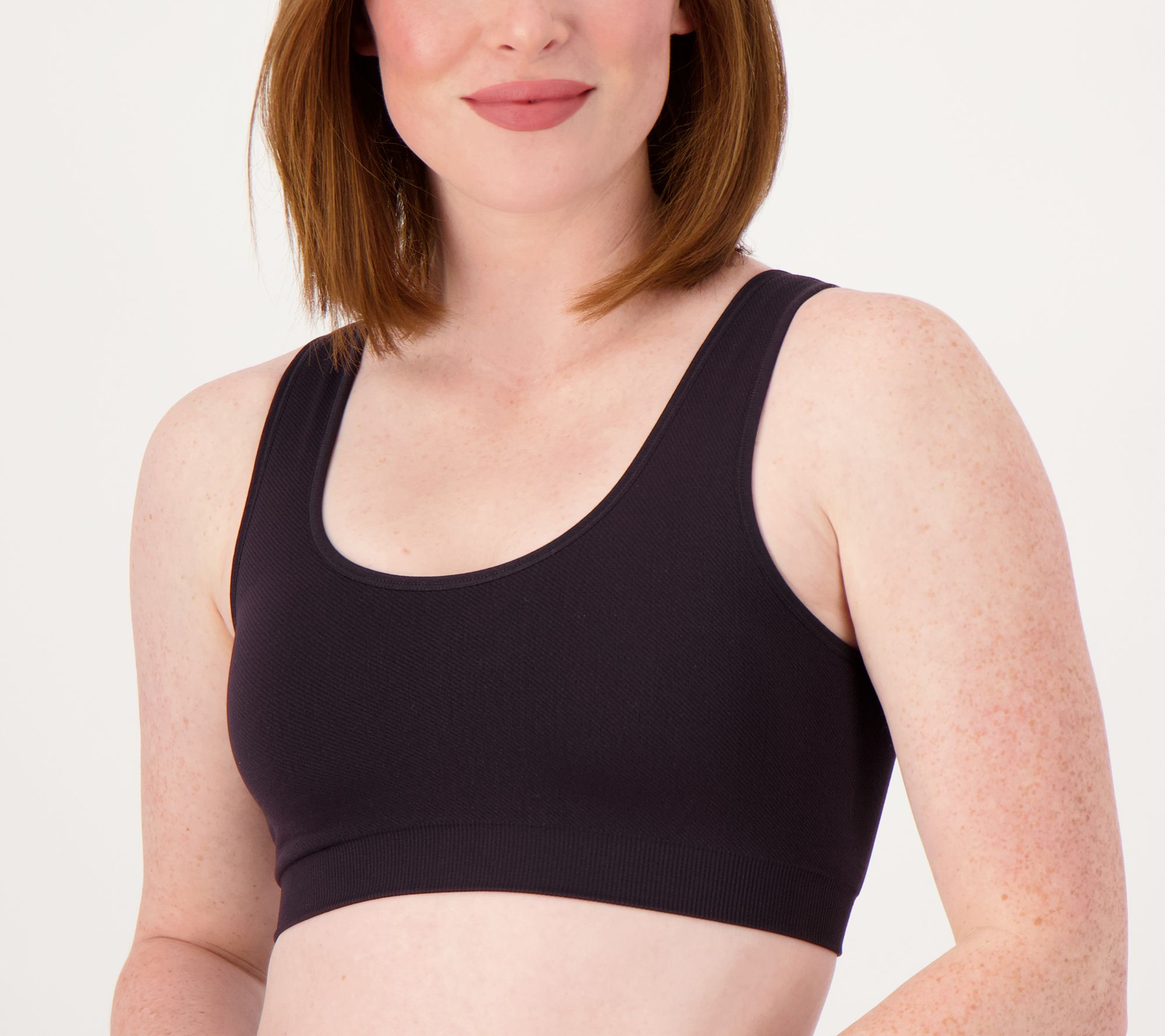 "As Is" Anybody Intimates Scoop Neck Lounge Bra - QVC.com