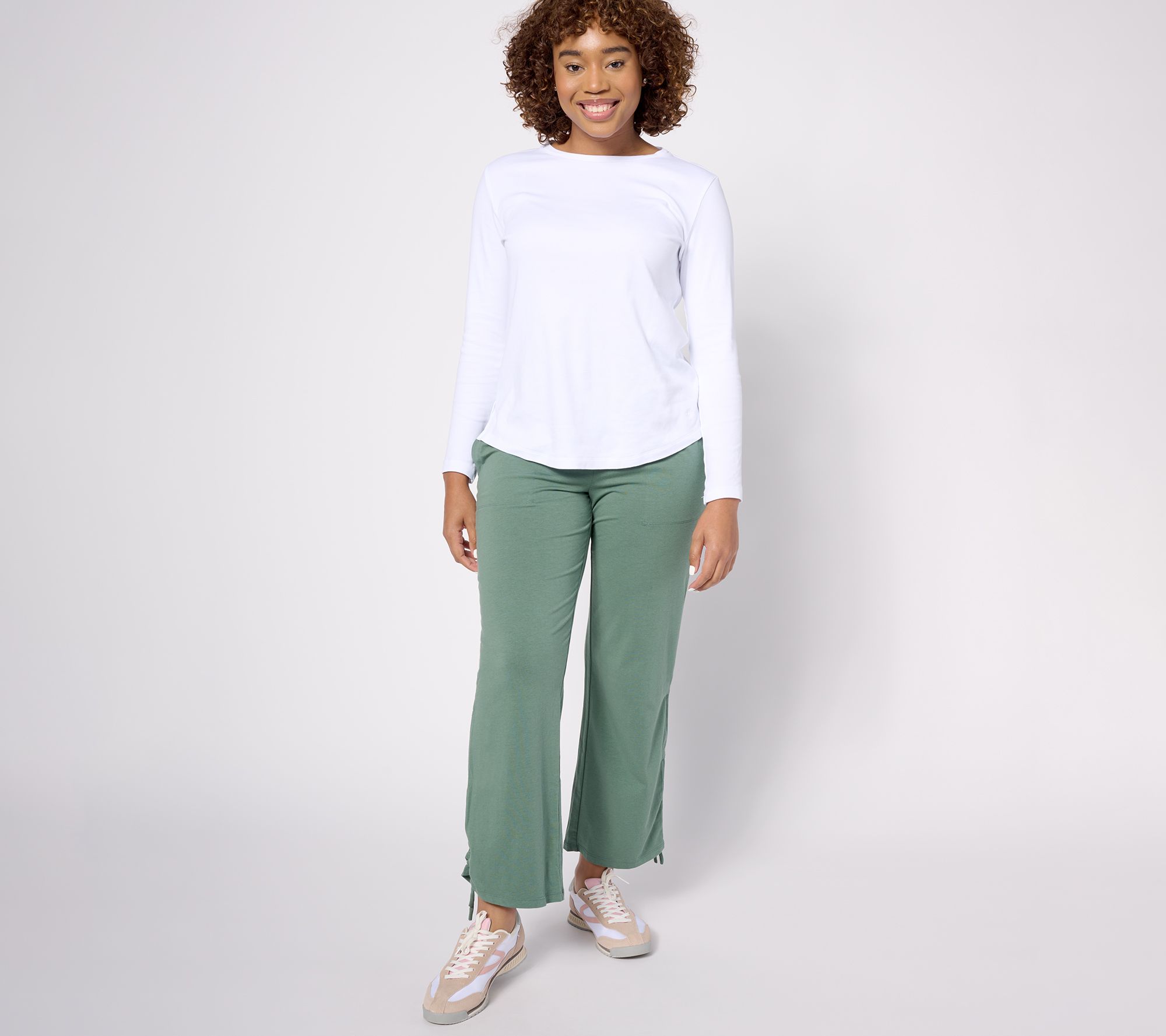 "As Is" AnyBody Lounge Cozy Knit Ruched Pant - QVC.com