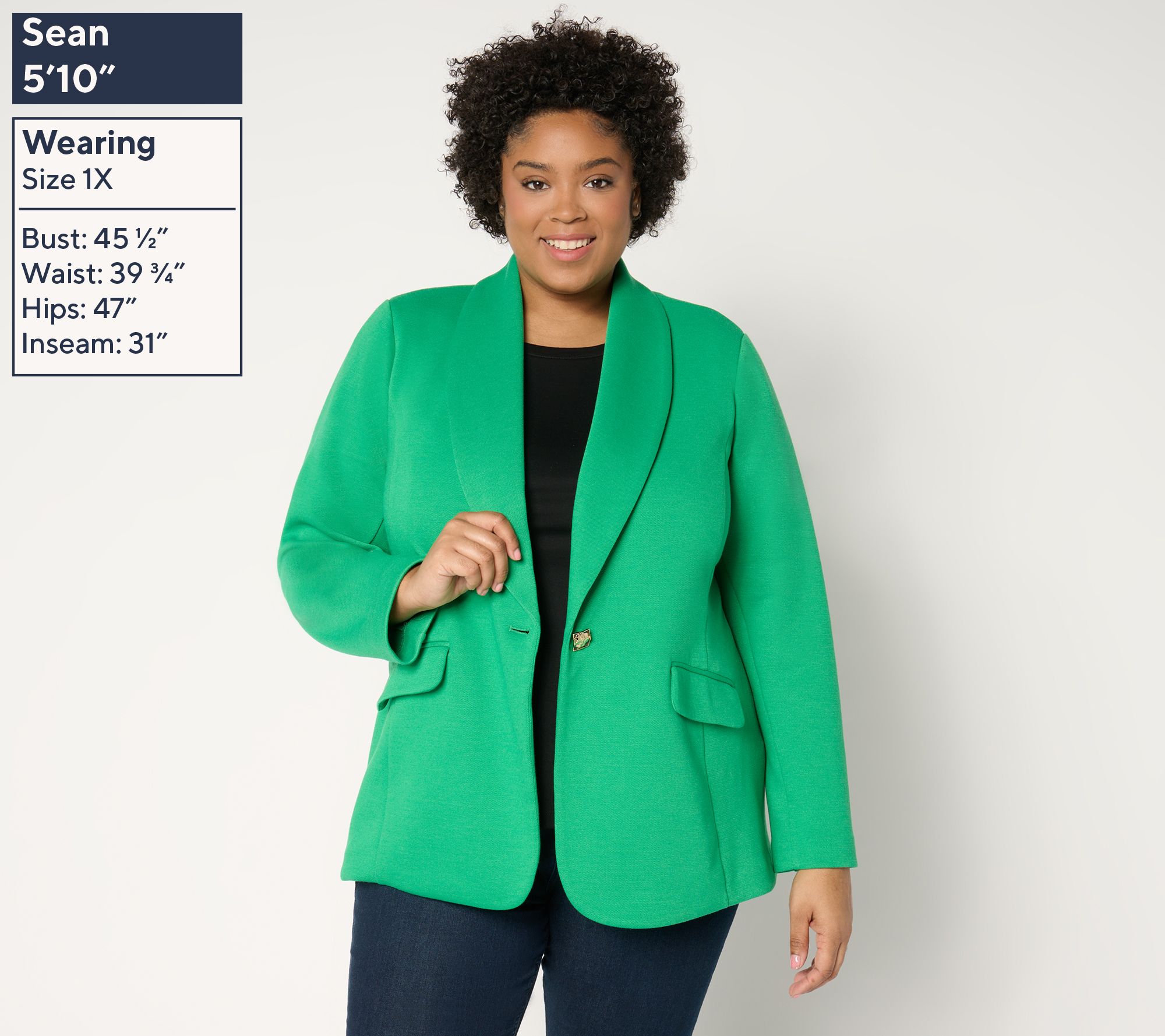 Susan Graver Regular Pique Knit Shawl Collar Blazer - QVC.com