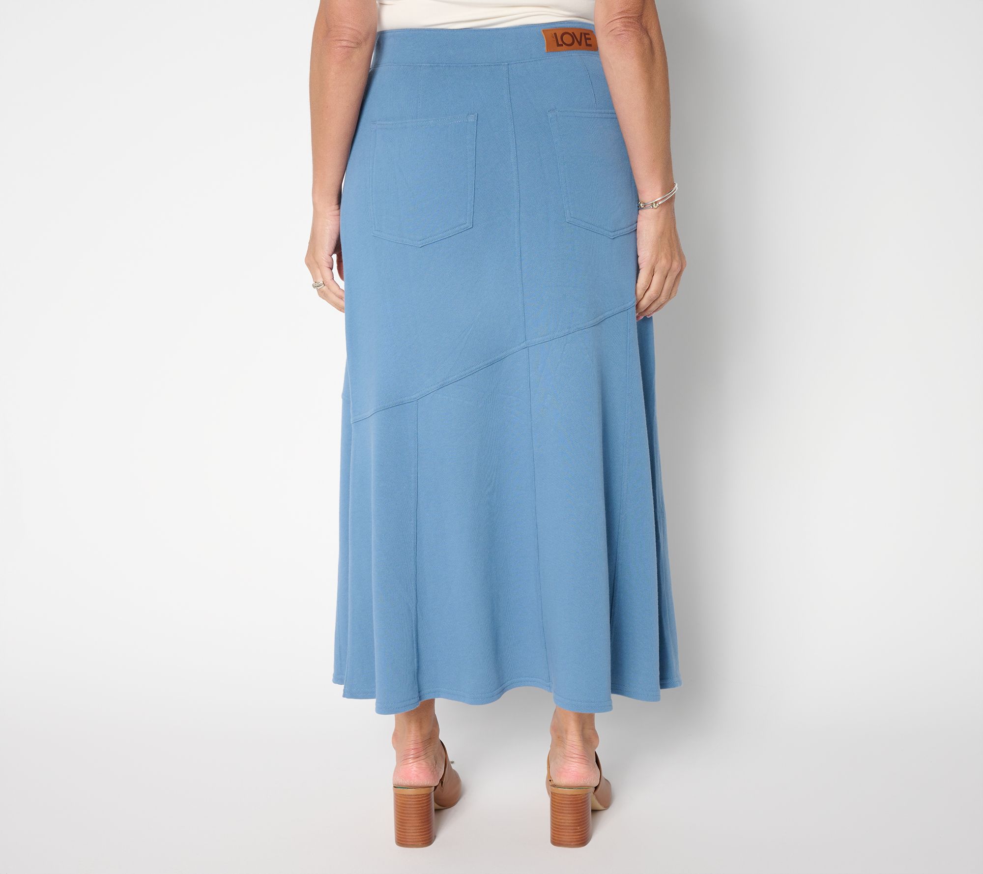 "As Is" Peace Love World Regular French Terry Pull-On Seamed Skirt ...