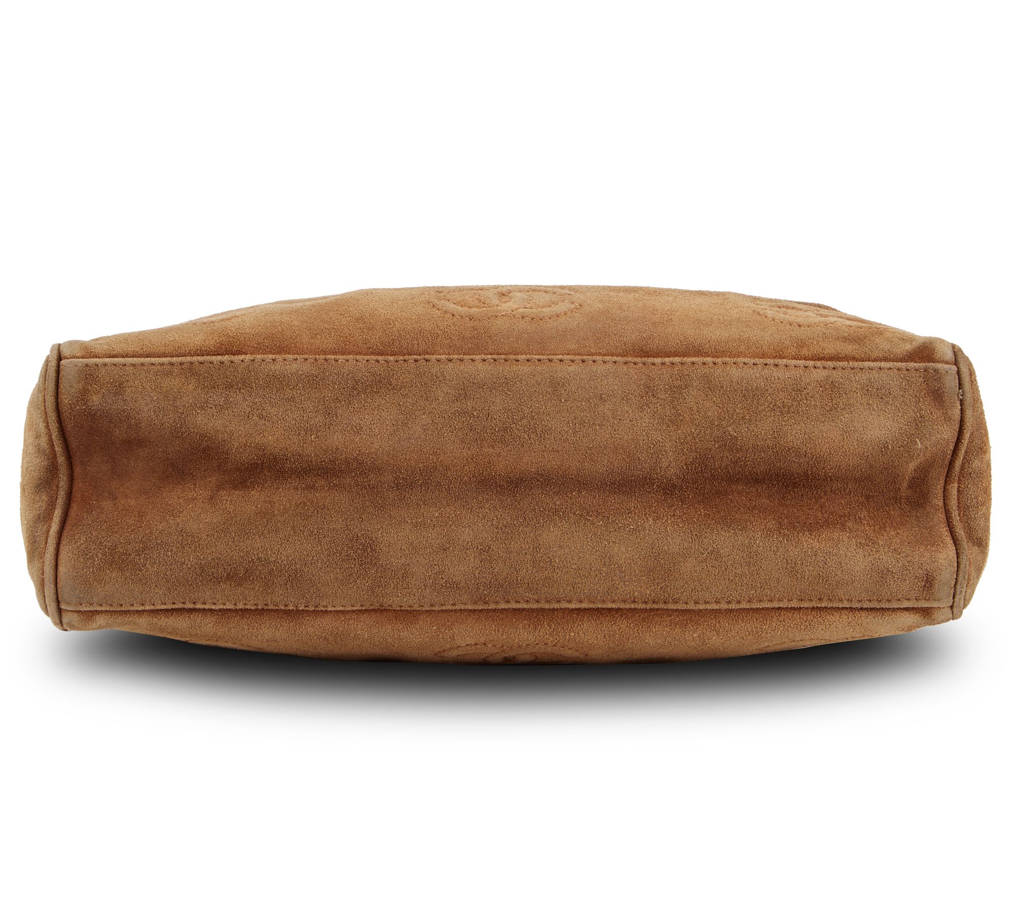 Pre-Owned Chane l Triple CC Sue de Chain Tote B ag Brown - QVC.com