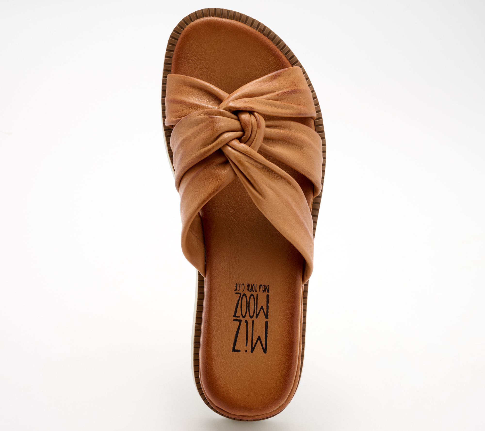 "As Is" Miz Mooz Leather Slide Sandals- Edyn - QVC.com