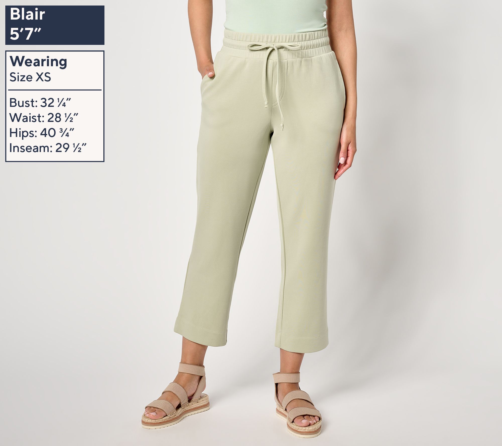 Belle by Kim Gravel Regular ScubaLuxe Sunset Hues Crop Pants - QVC.com