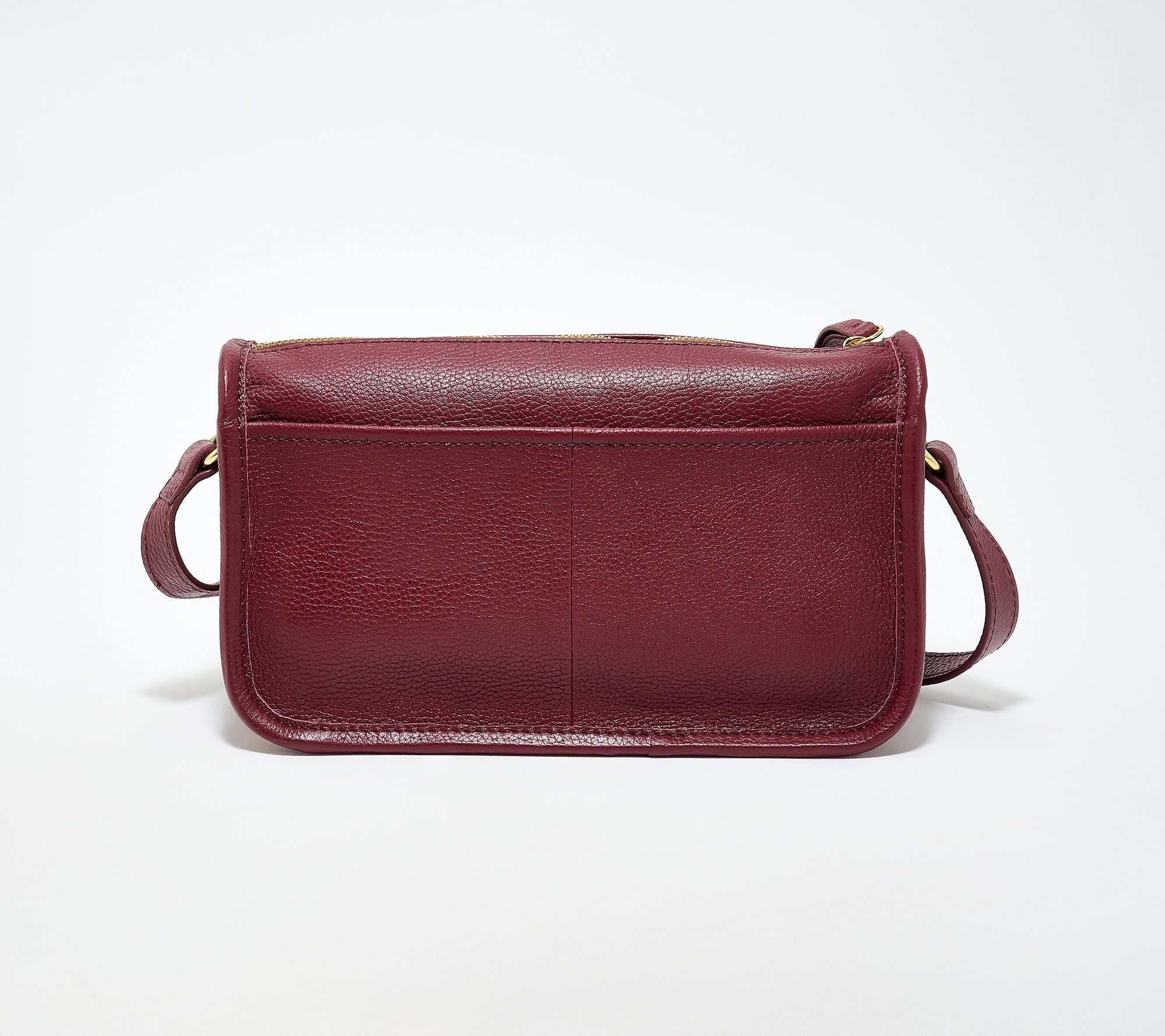 "As Is" Kim Gravel Blessed & Busy Leather East/West Crossbody - QVC.com