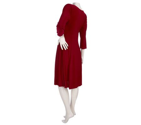 Carol Wior V-Neck Dress with Built in Shaping - QVC.com