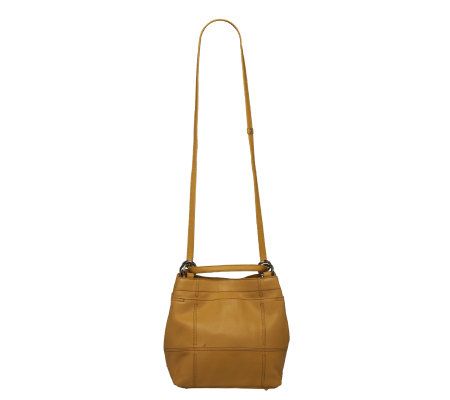 Tignanello Pebble Leather Shopper w/Ring Details - QVC.com