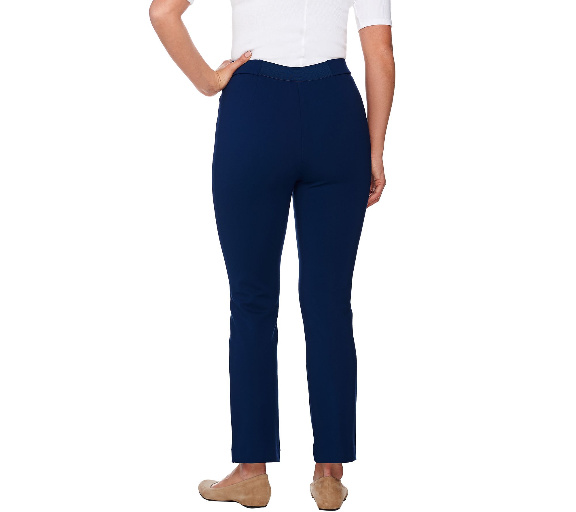 Shape FX Regular Ponte Knit Pull-On Ankle Pants - QVC.com