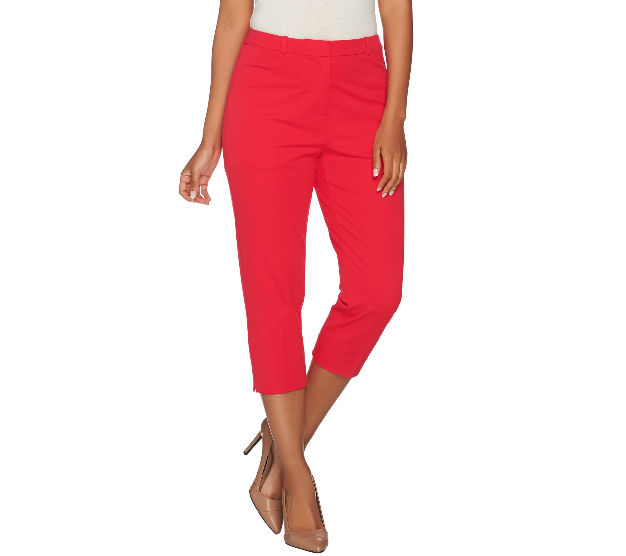 Susan Graver Coastal Stretch Capri Pants - QVC.com