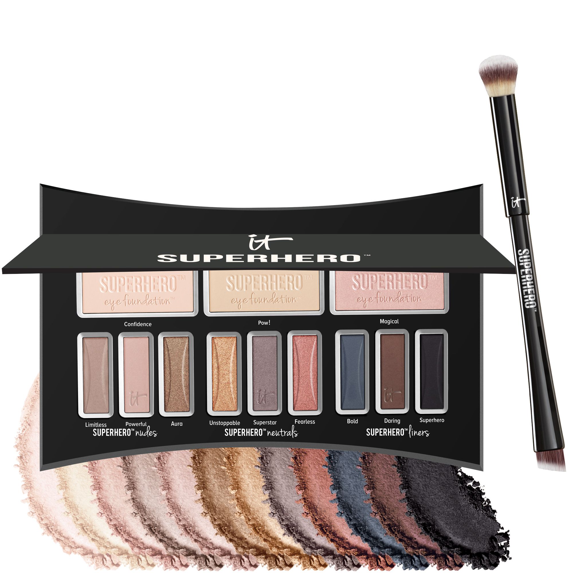 IT Cosmetics Superhero Luxe Anti-Aging Eyeshadow Palette w/Brush - QVC.com