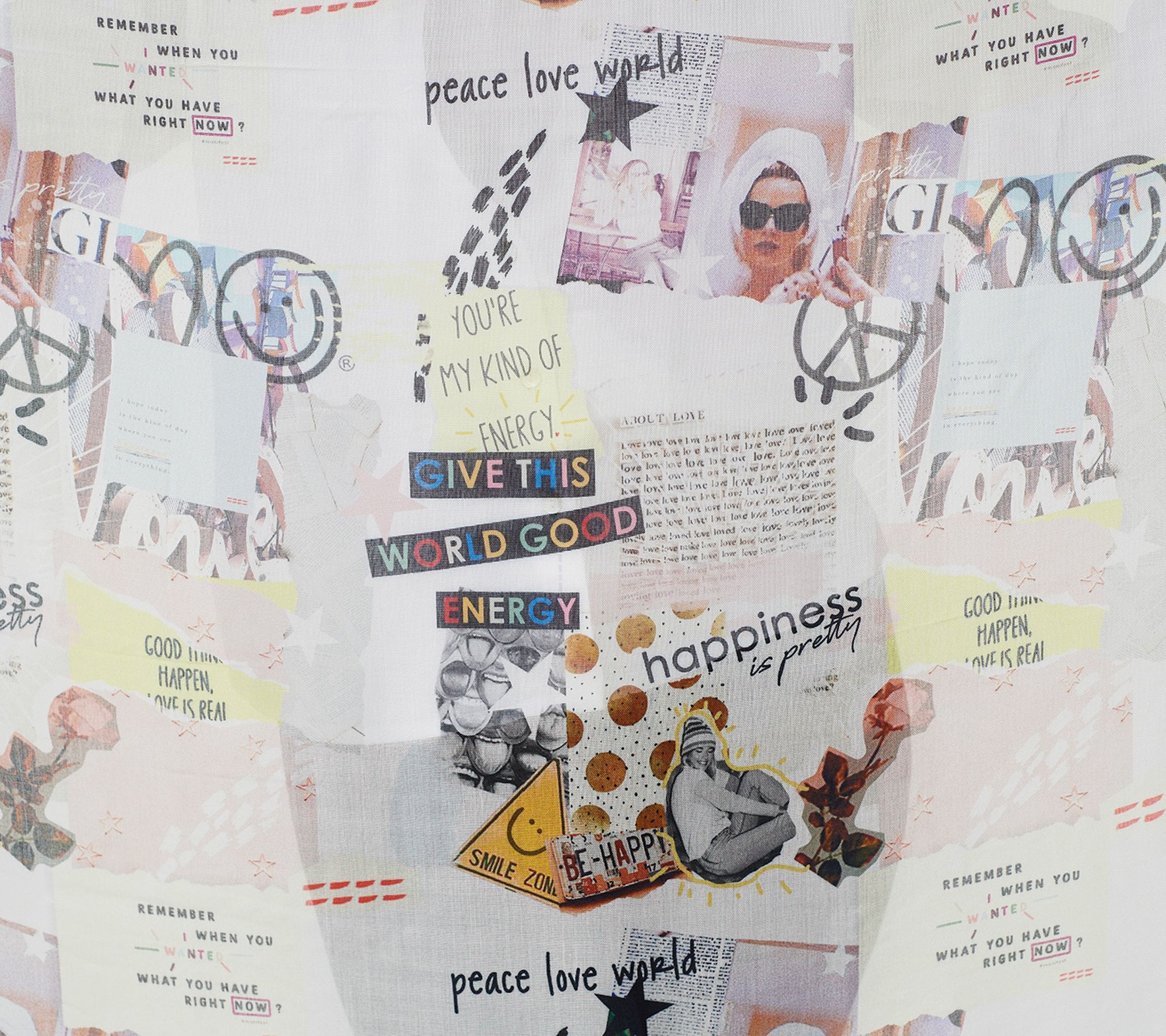 Peace Love World Printed Scarf - QVC.com