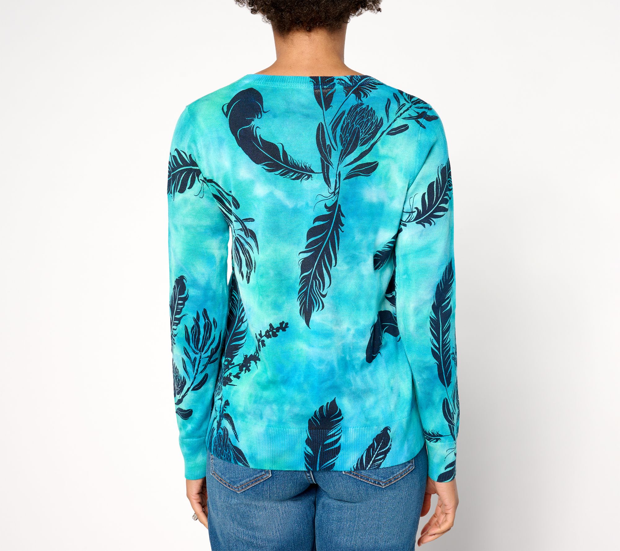 "As Is" Attitudes by Renee Dye Effect Long Sleeve Sweater - QVC.com