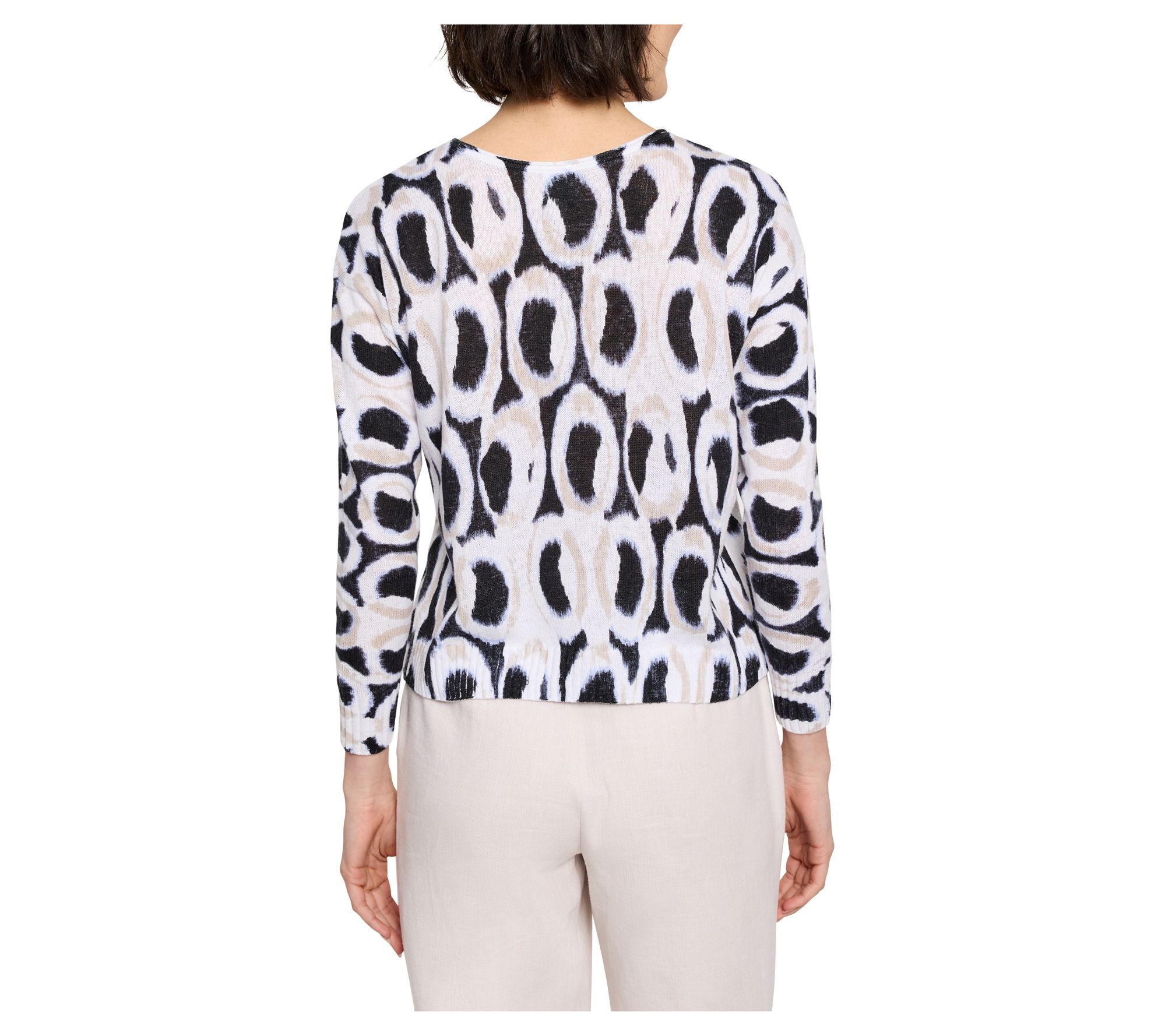 NIC+ZOE Ikat Rings Supersoft Sweater - QVC.com