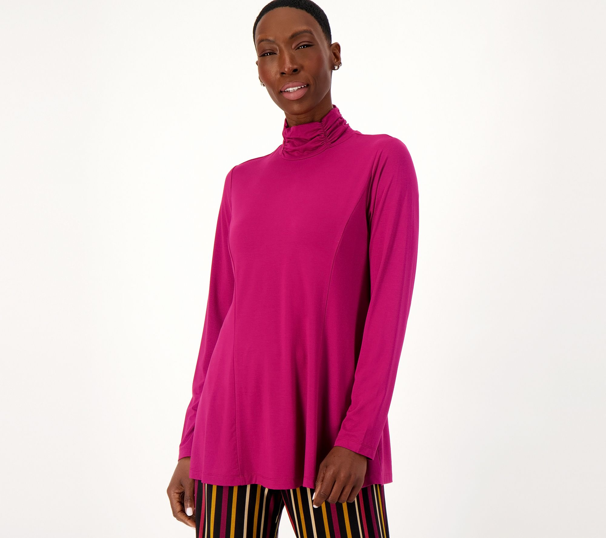 Susan Graver Weekend Essentials Reg Cool Touch Fit And Flare Tunic