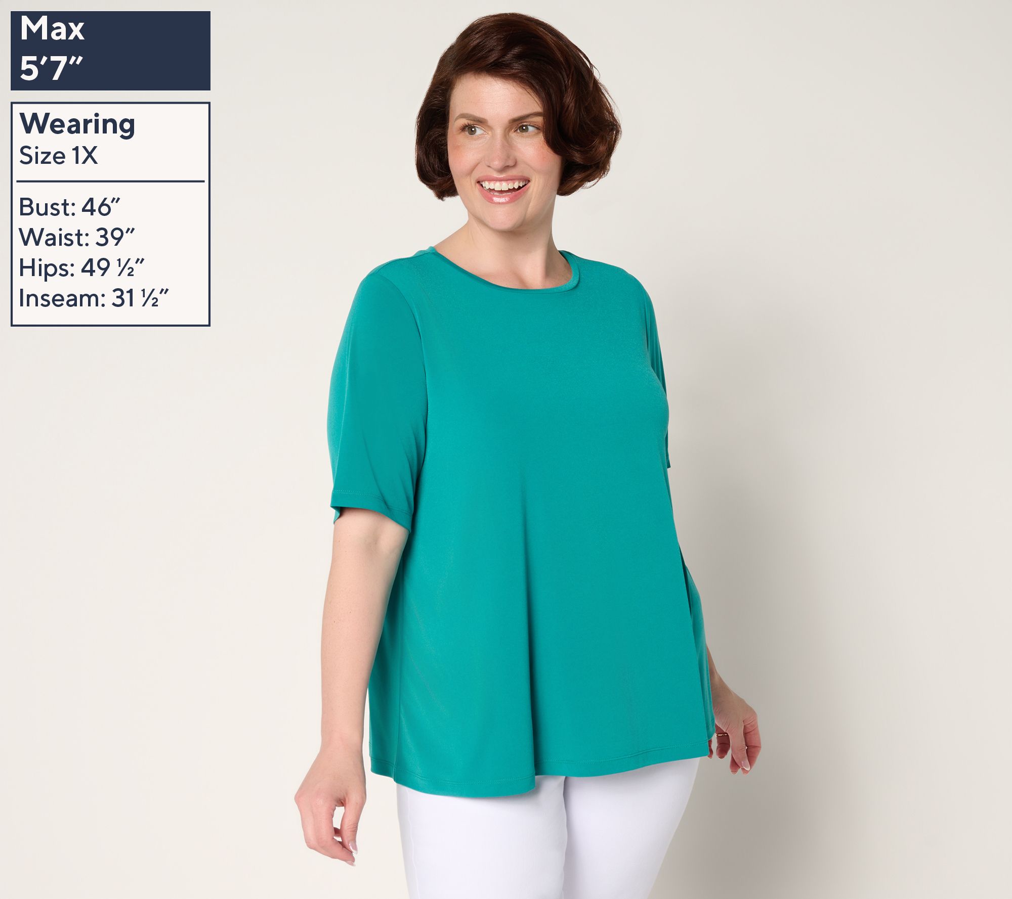 Susan Graver Modern Essentials Liquid Knit Crew Neck Top