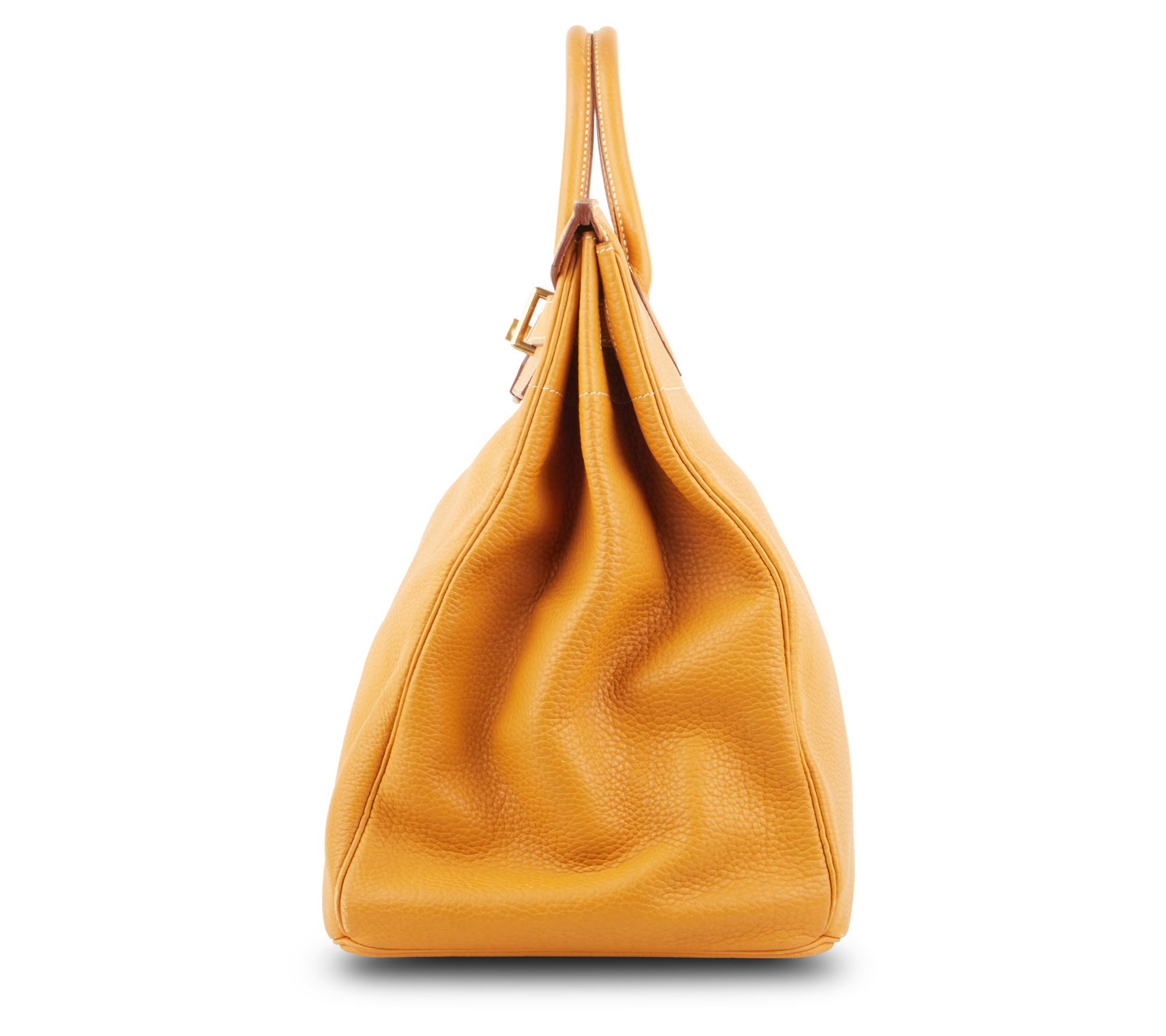 Pre-Owned Hermes HAC Birkin 45 Taurillon Clemence - Saffron - QVC.com