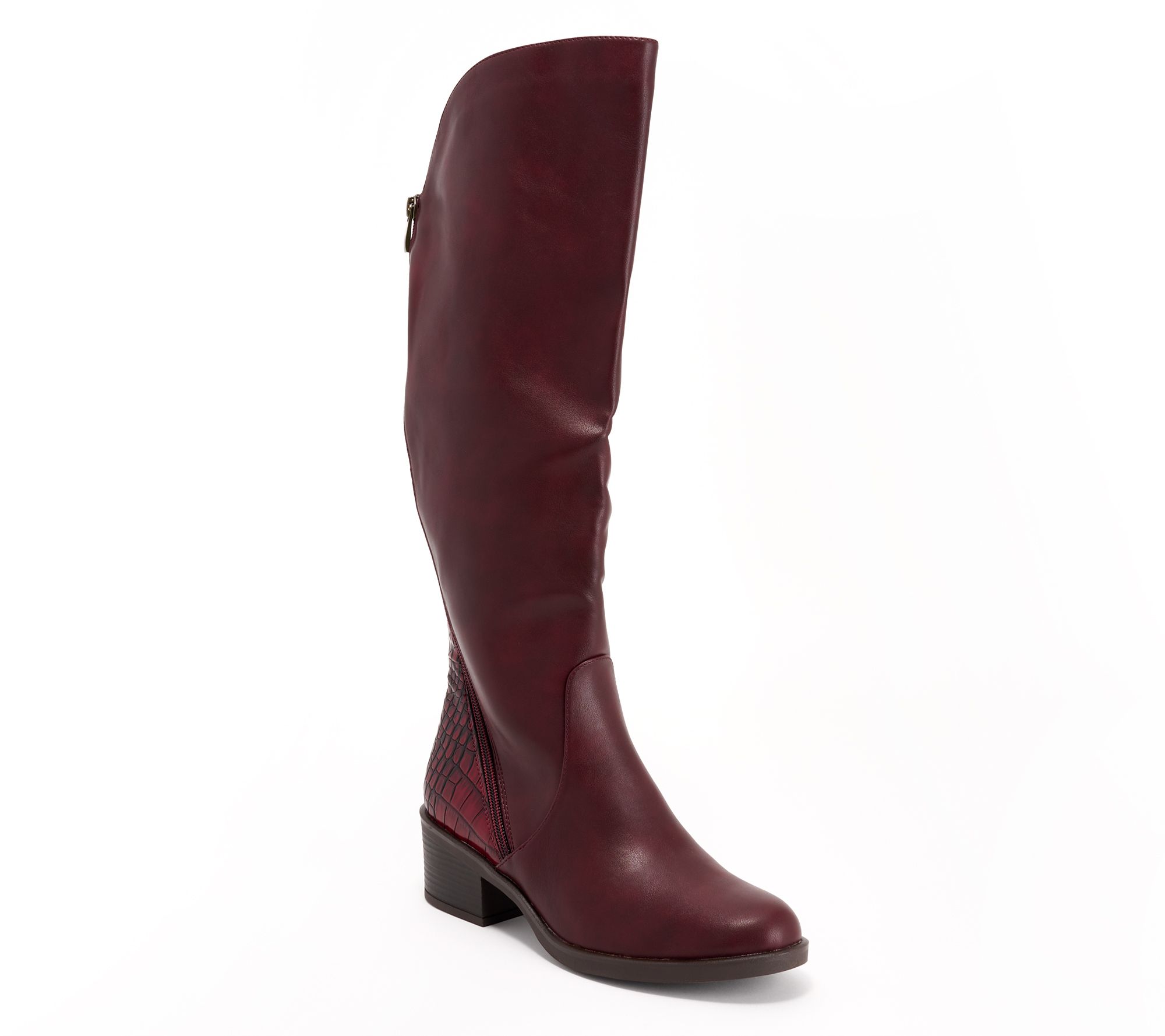 White Mountain Wide Calf Tall-Shaft Riding Boots - Cushaw - QVC.com