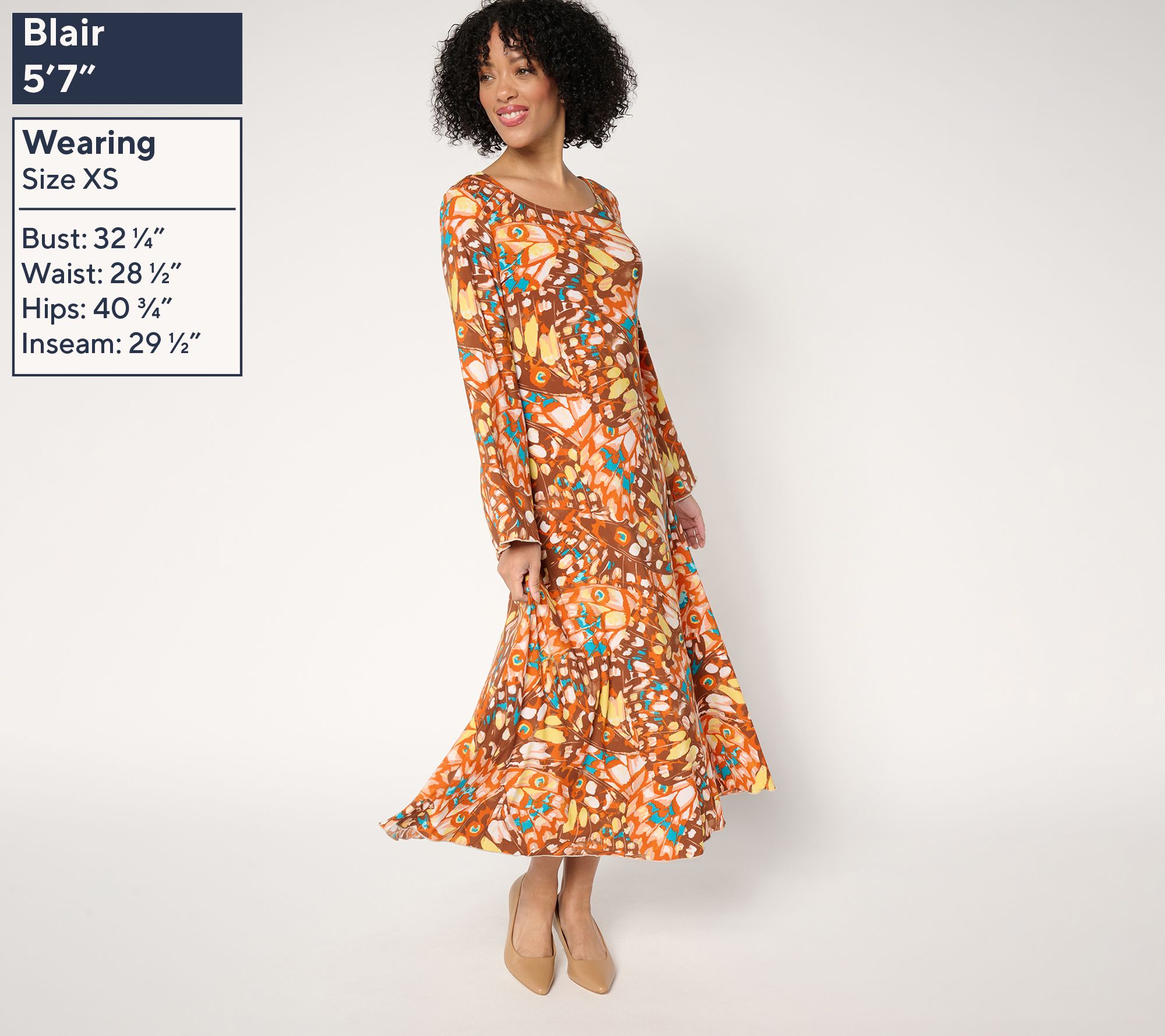 Attitudes by Renee Regular Como Jersey Midi Dress - QVC.com