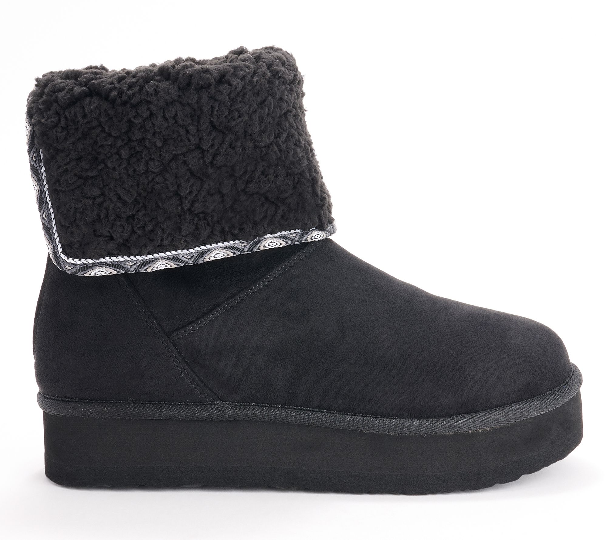 "As Is" MUK LUKS Faux Fur Ankle Boots- Addison - QVC.com