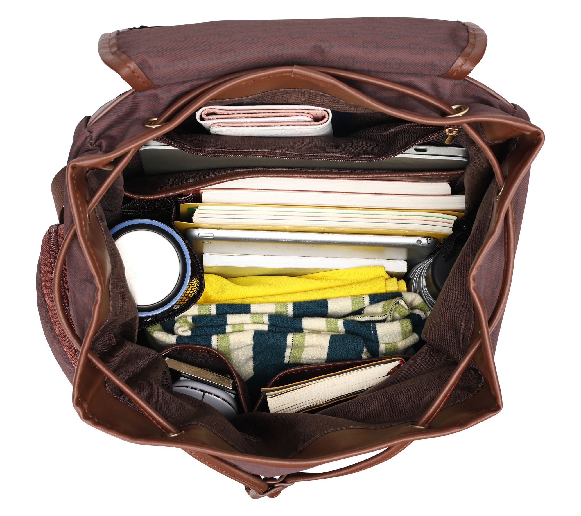 ELLE Eleganza Monogram Backpack - QVC.com