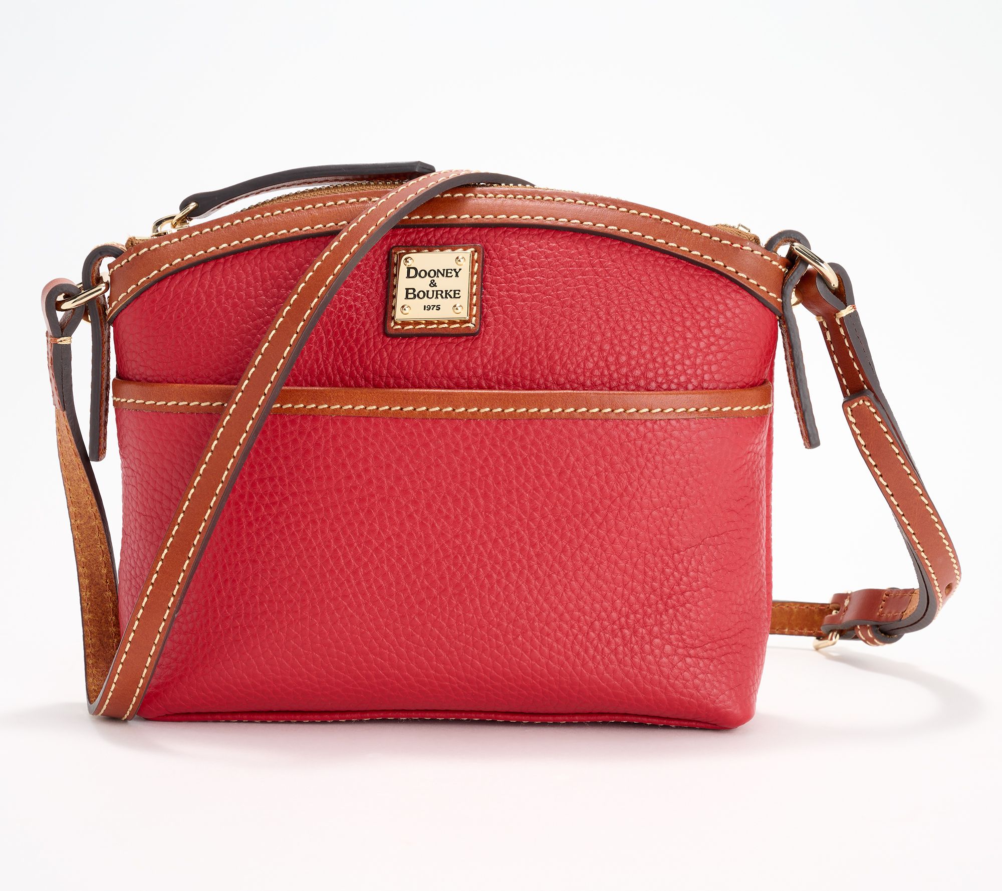 "As Is" Dooney & Bourke Pebble Leather Domed Crossbody - QVC.com