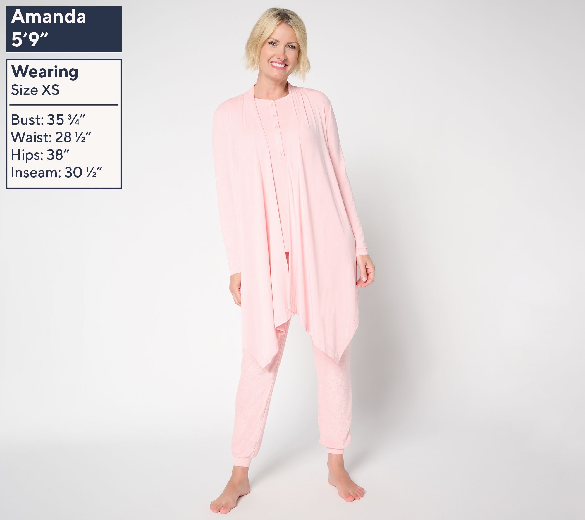 Modern Soul Soothing Knit Jersey Waterfall Long Sleeve Wrap - QVC.com