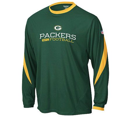 NFL Green Bay Packers Long Sleeve Inverter Performance T-Shirt - QVC.com