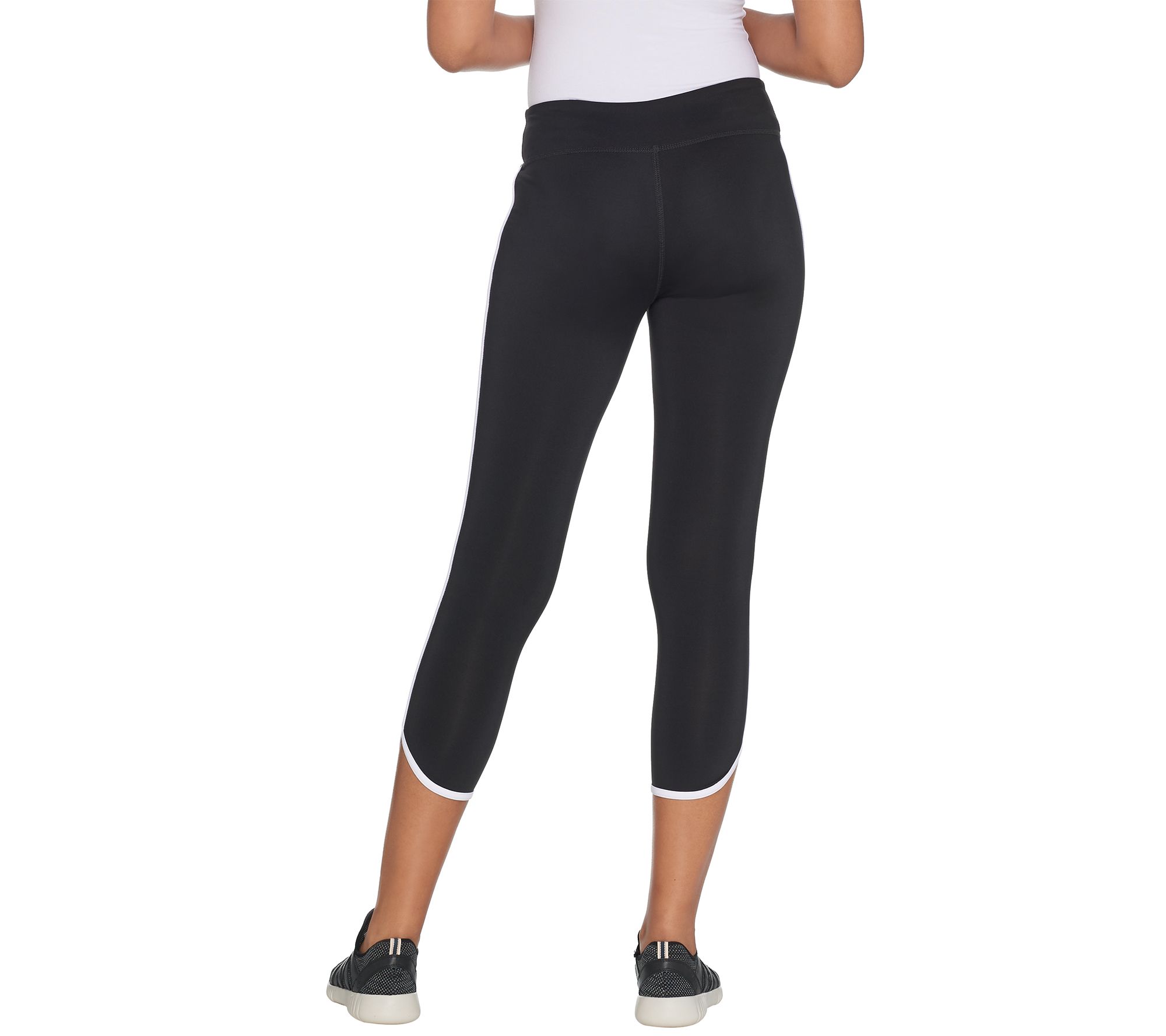 Susan Lucci Collection Regular Contrast Trim Cropped Legging - QVC.com