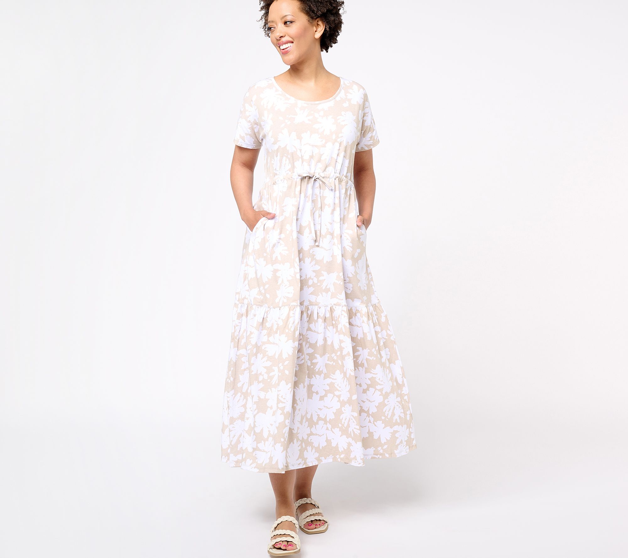 Stan Herman Happy Days 100% Cotton Tiered Dress - QVC.com