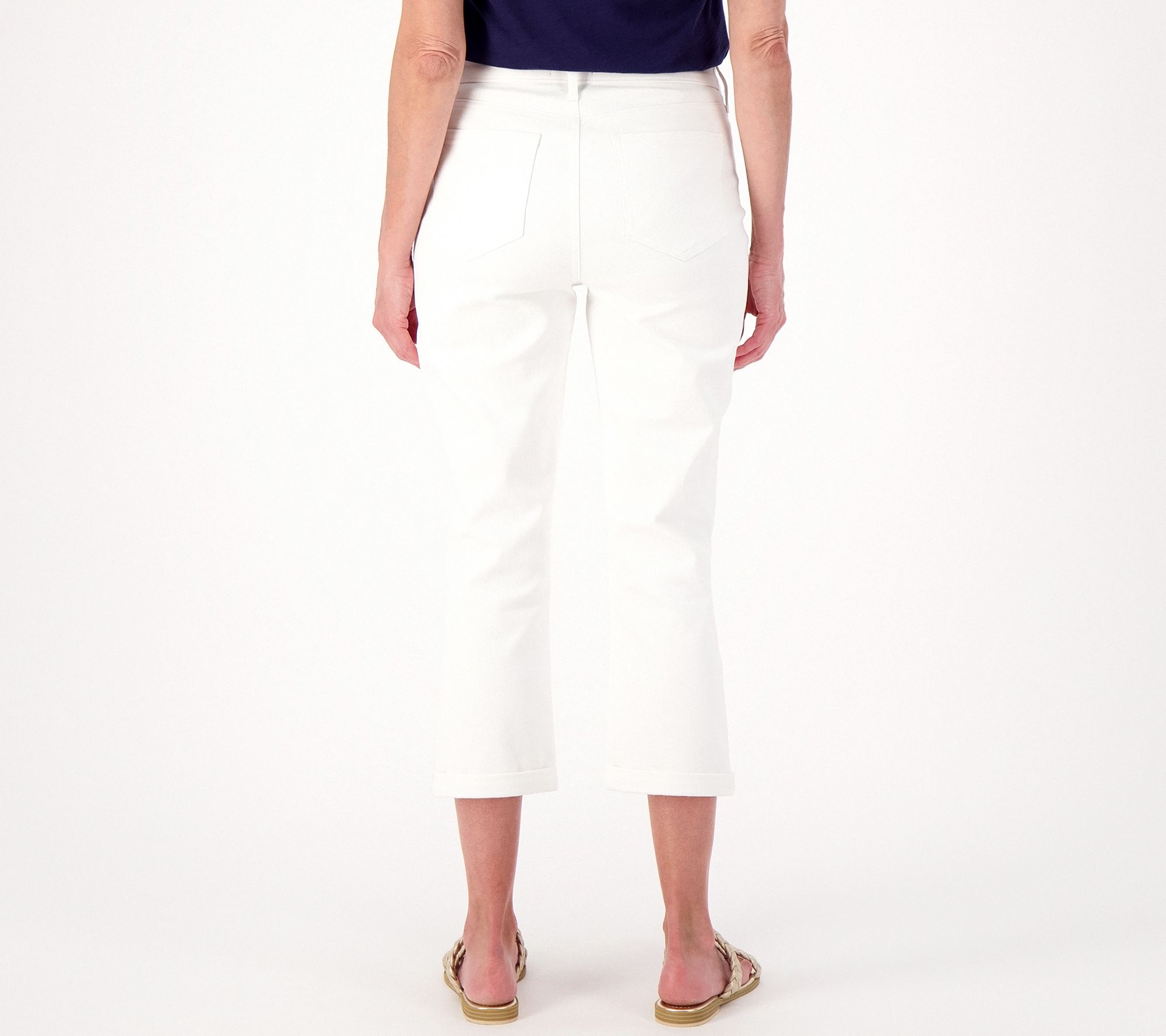NYDJ Chloe Capri Cool Embrace- Optic White - QVC.com