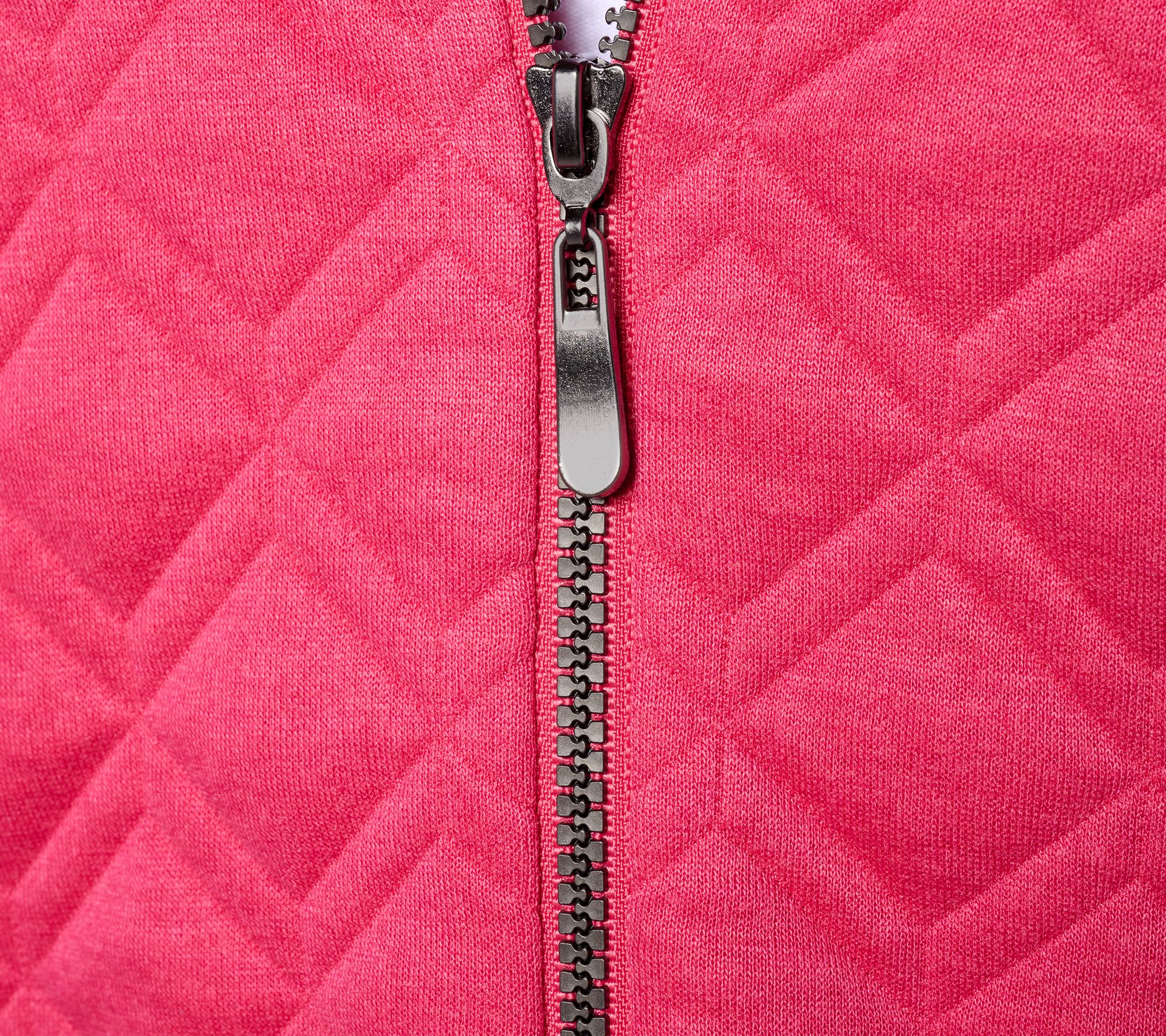 Susan Graver Weekend Regular Quilted Knit Zip Front Jacket - QVC.com