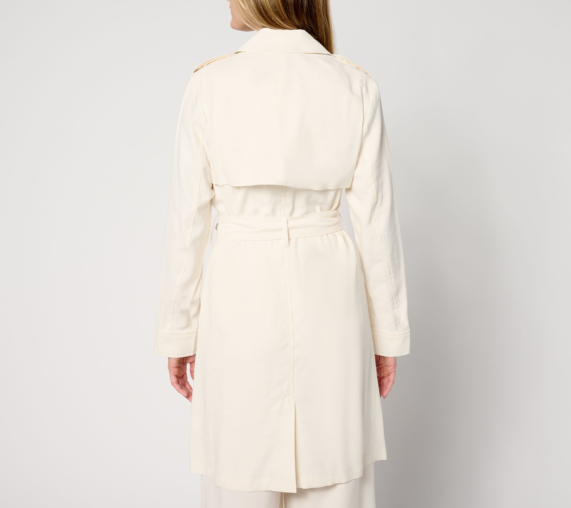 "As Is" BEAUTIFUL by Lawrence Zarian Regular Suede Belted Coat - QVC.com