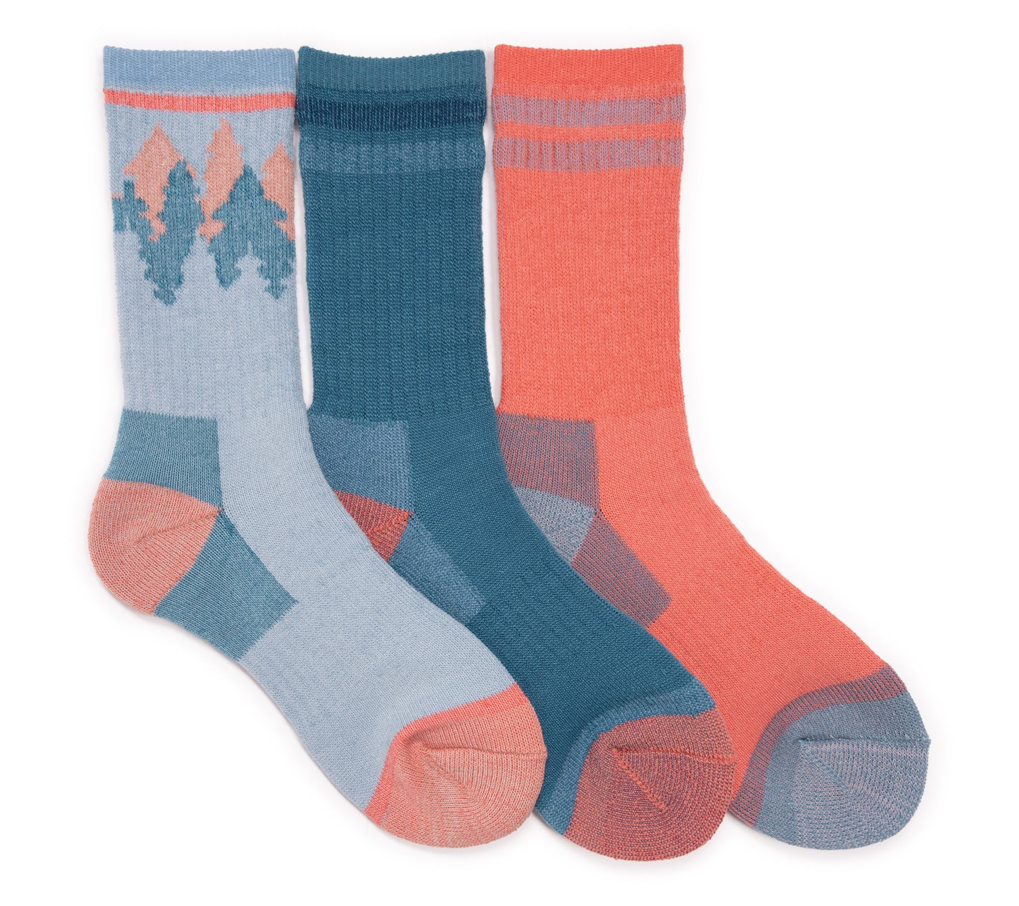 MUK LUKS Women's Set of 3 Heat Retainer Crew Socks - QVC.com