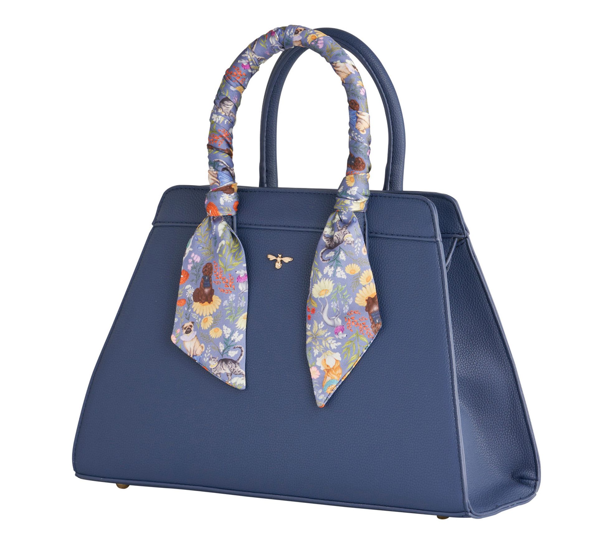 Fable England Catherine Rowe Pet Portraits Medium Satchel Tote - QVC.com