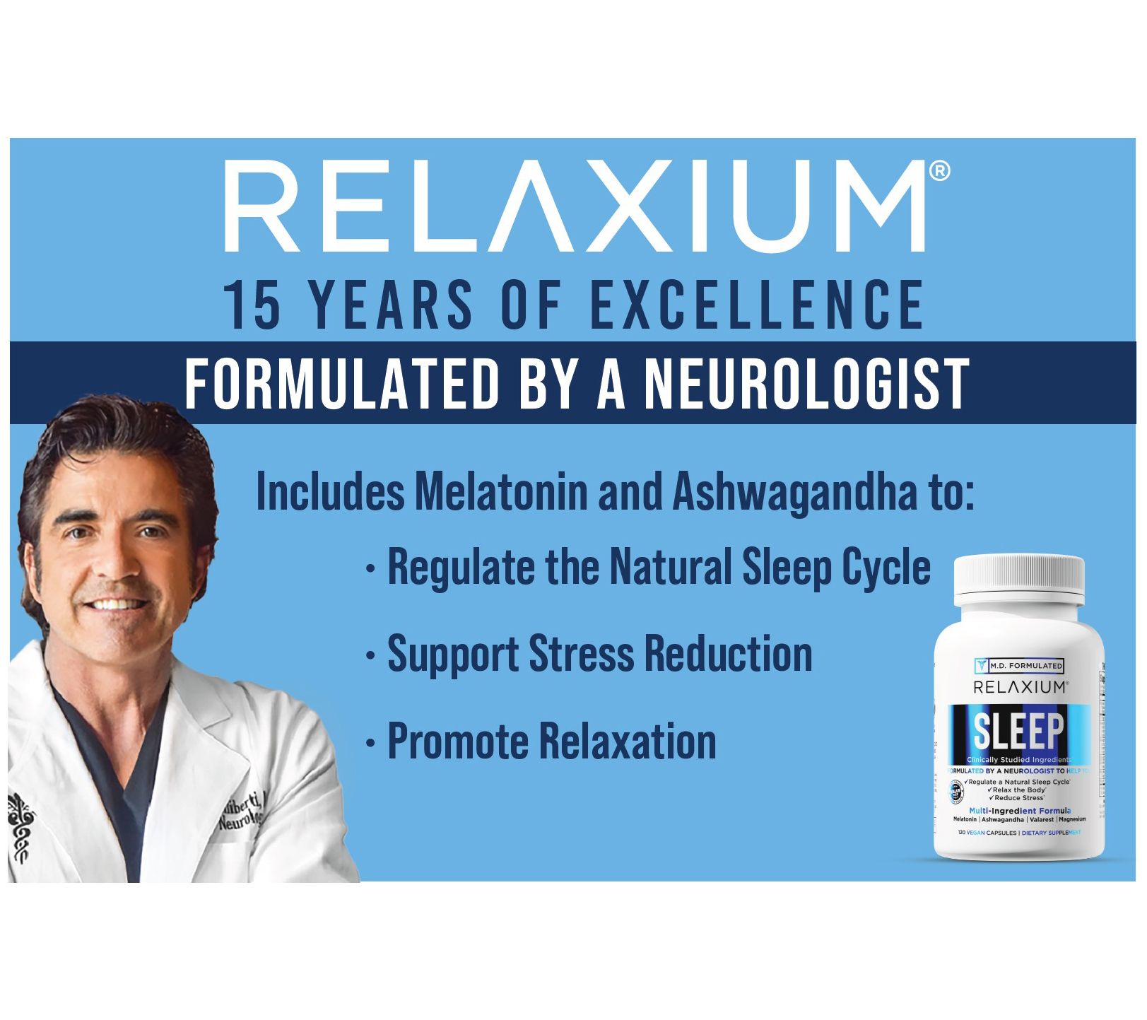 Relaxium Sleep Advanced Strength with Magnesium 60 Day Supply - QVC.com