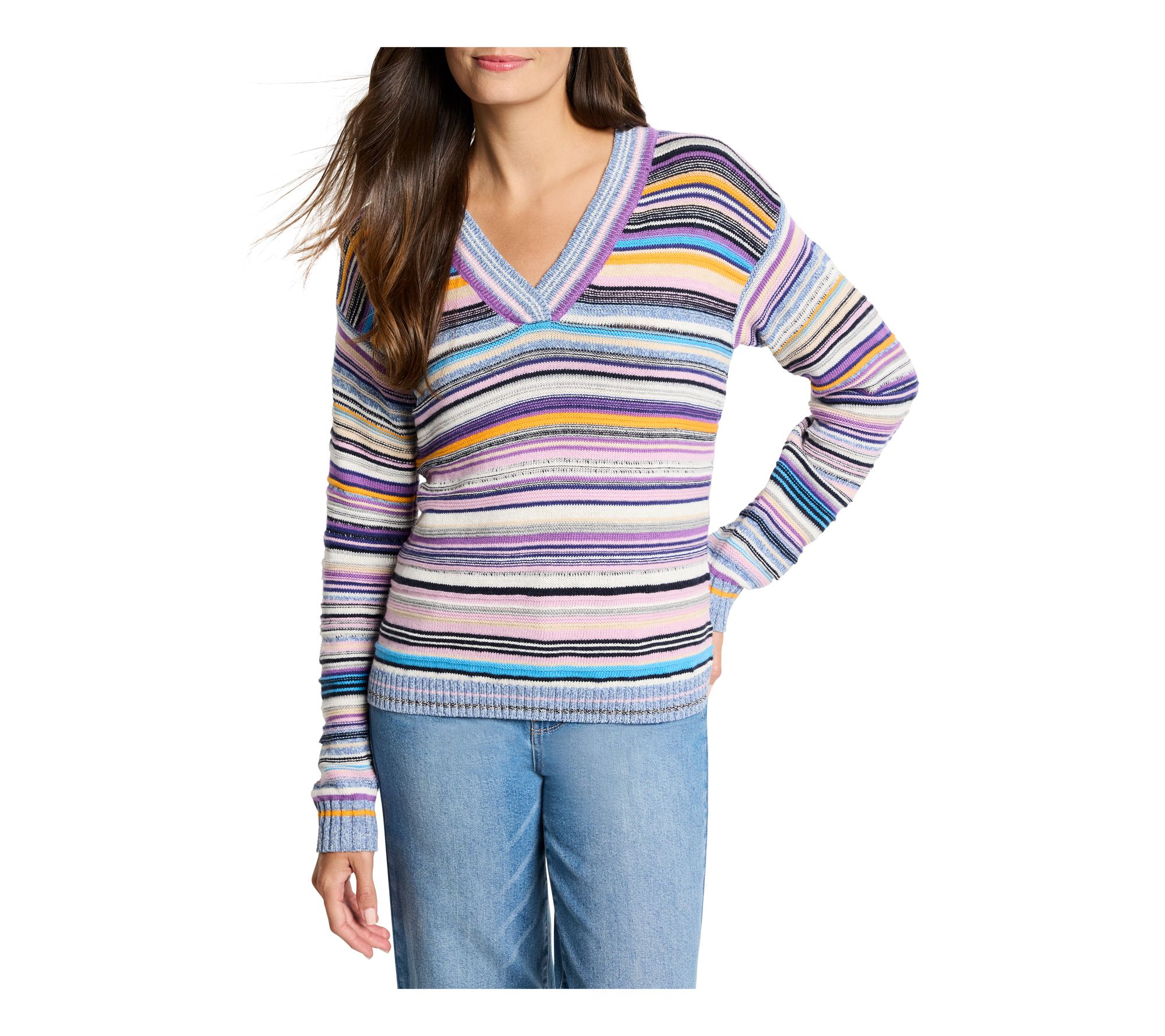 NIC+ZOE Flower Fields Sweater - QVC.com