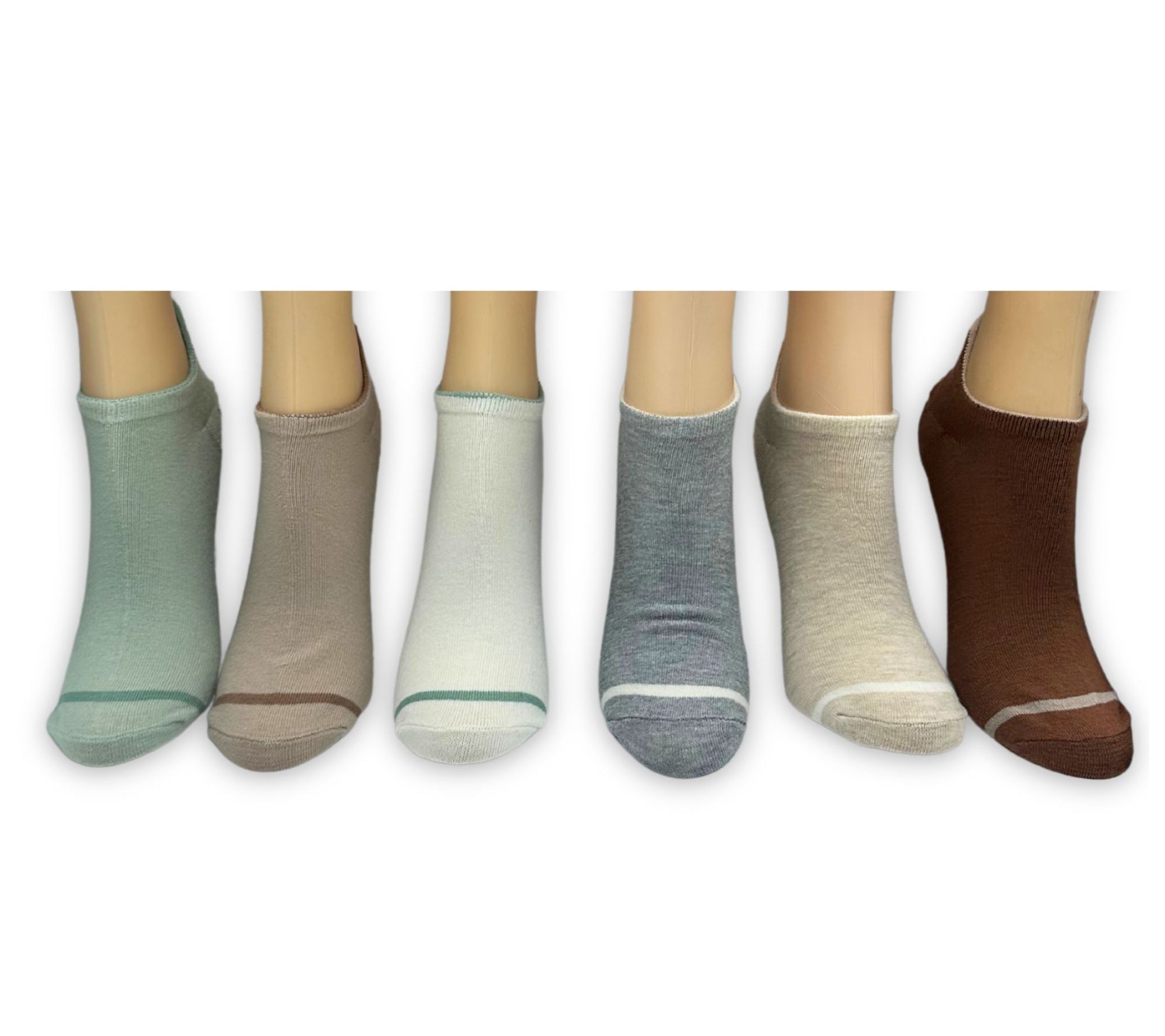 Brookstone Ladies' Set of 6 No-Show Socks - QVC.com